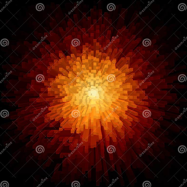 3d Bright Abstract Data Stream Colored Bars Burst Stock Illustration ...