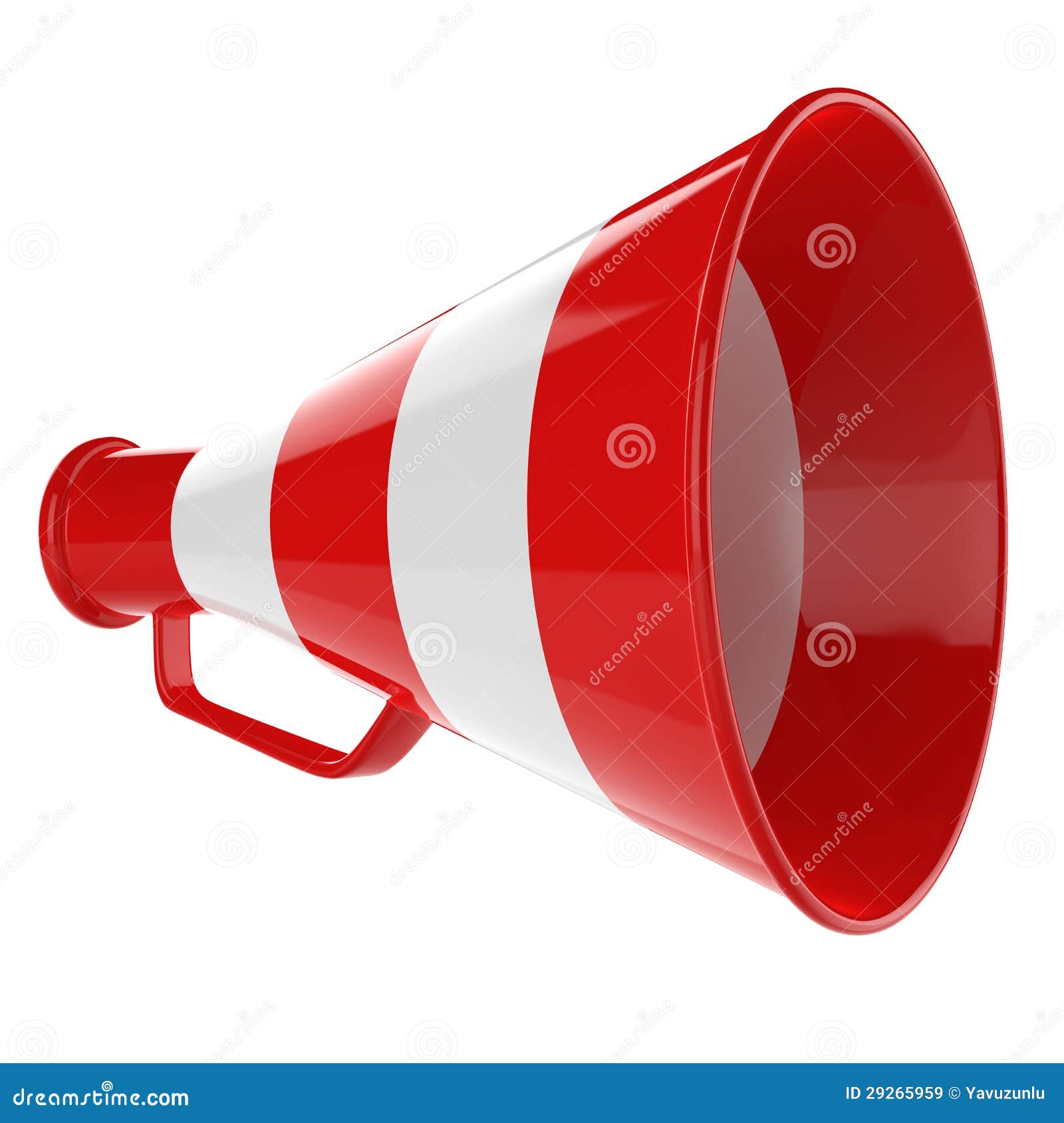 3D Bullhorn... Retro Megaphone in a Red and White Colors Isolated on ... 3D Bullhorn... Retro Megaphone in a Red and White Colors Isolated on ...