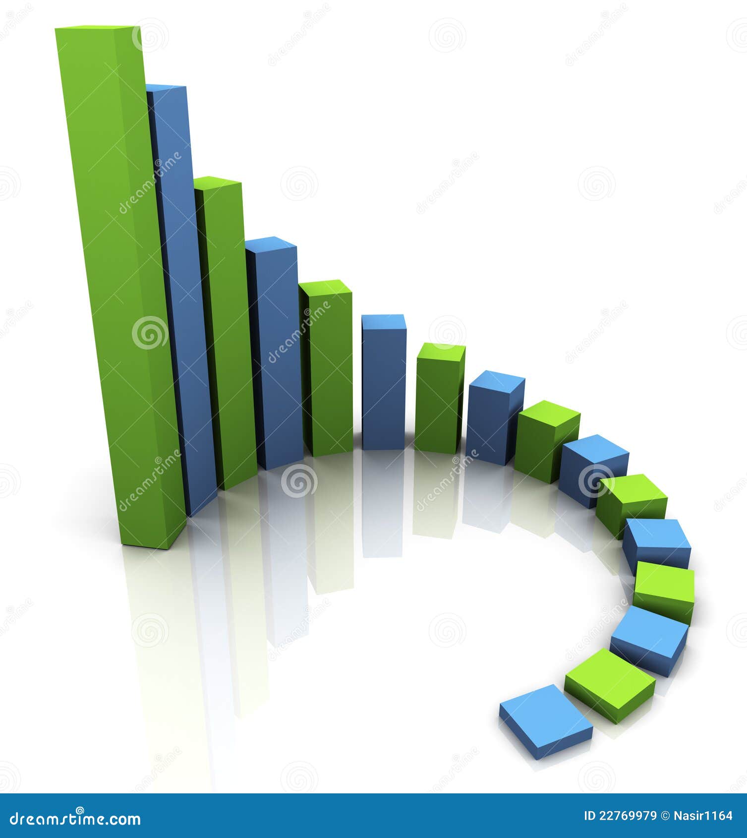 3d business chart stock illustration. Illustration of market - 22769979