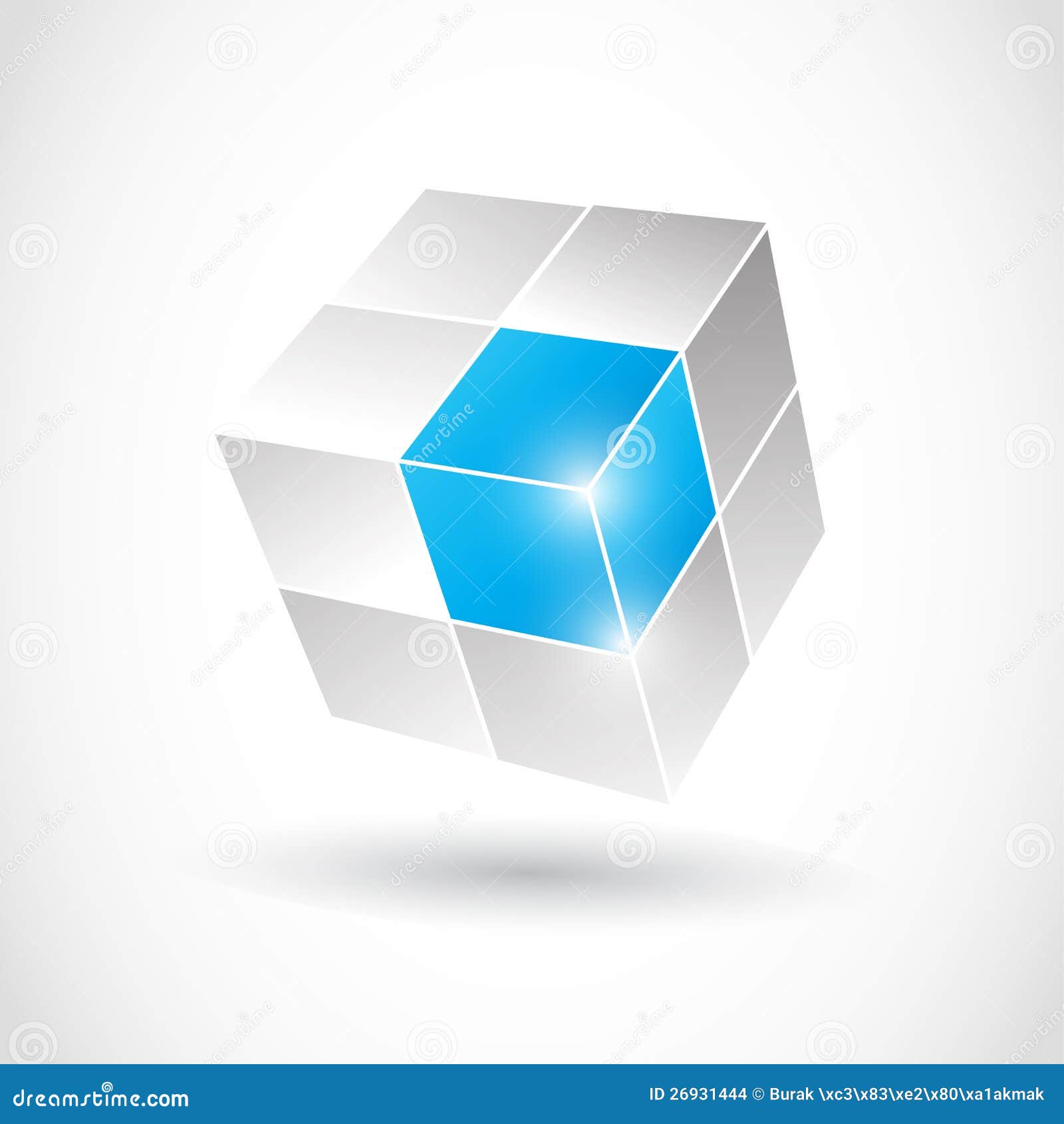 3D Business Cube stock vector. Illustration of advertising - 26931444