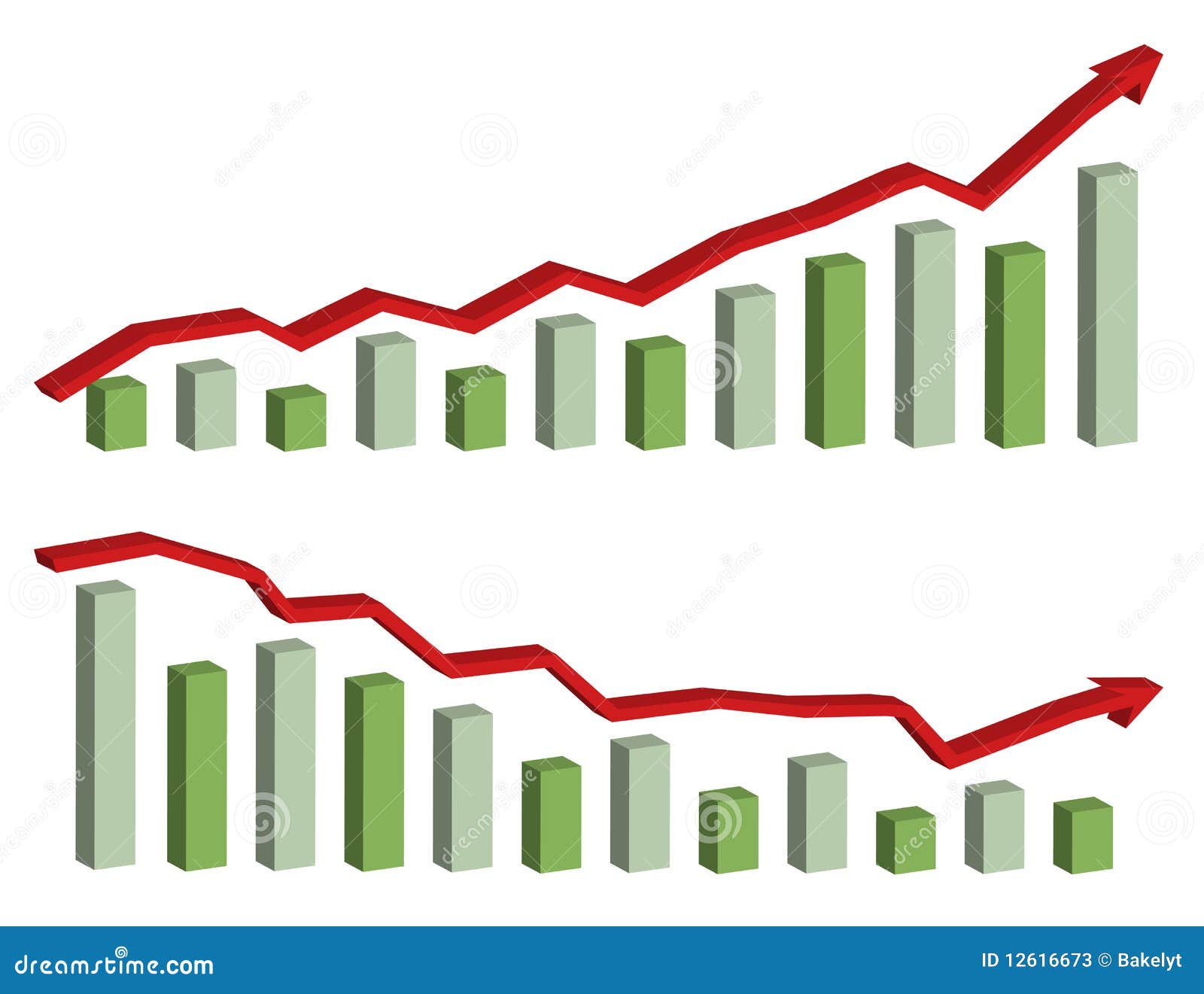 3D business graph stock vector. Illustration of graph - 12616673