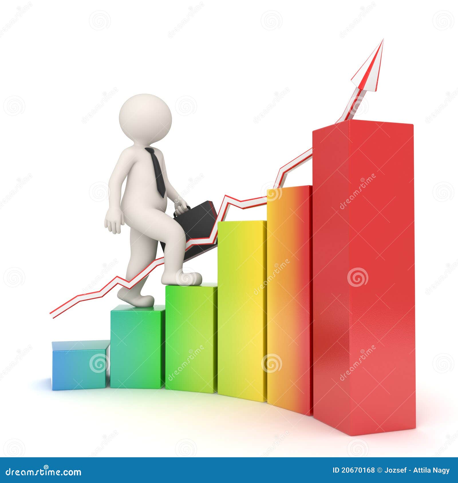 Financial 3D Graph Stock Image | CartoonDealer.com #12788803