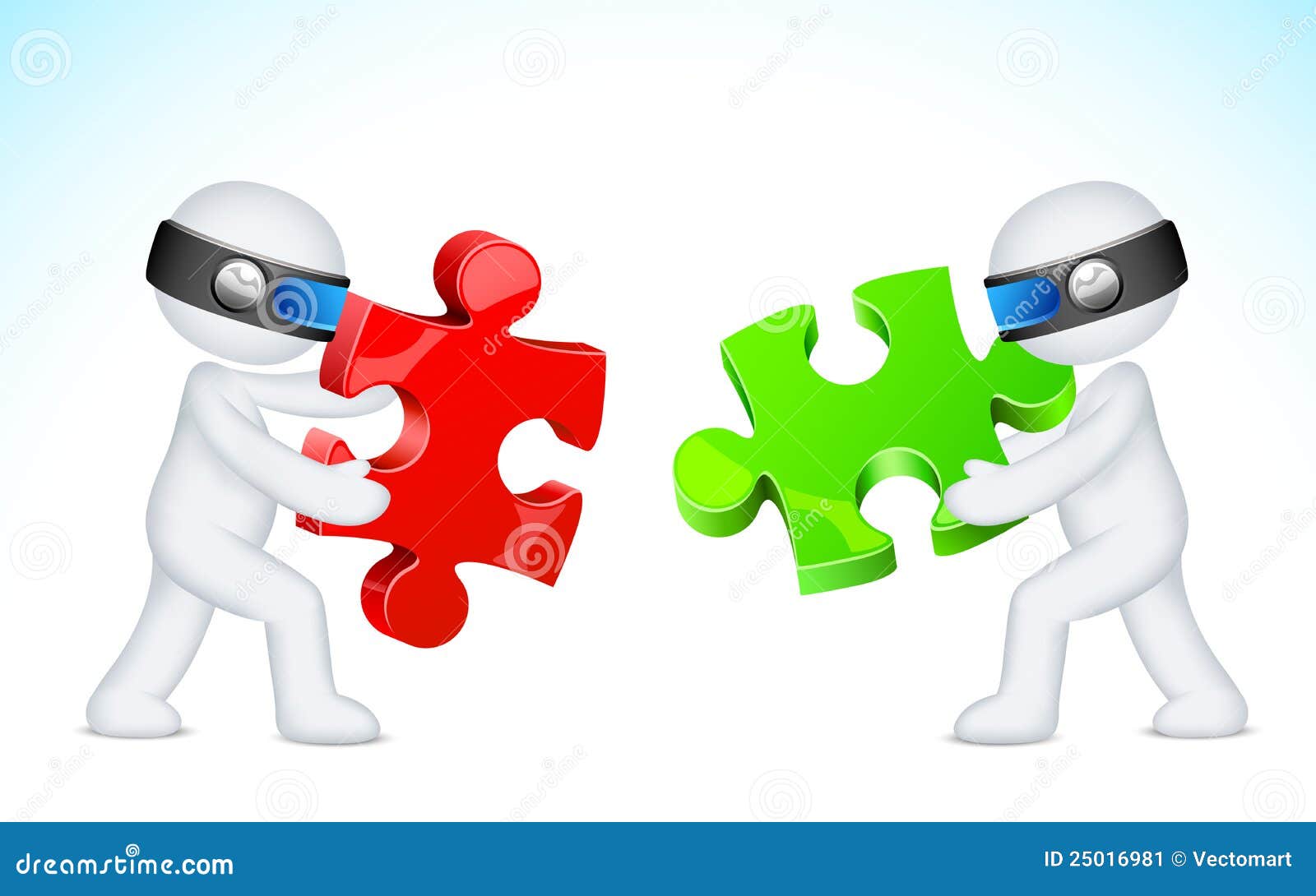 3d Business Man Solving Puzzle Stock Vector - Illustration of jigsaw ...