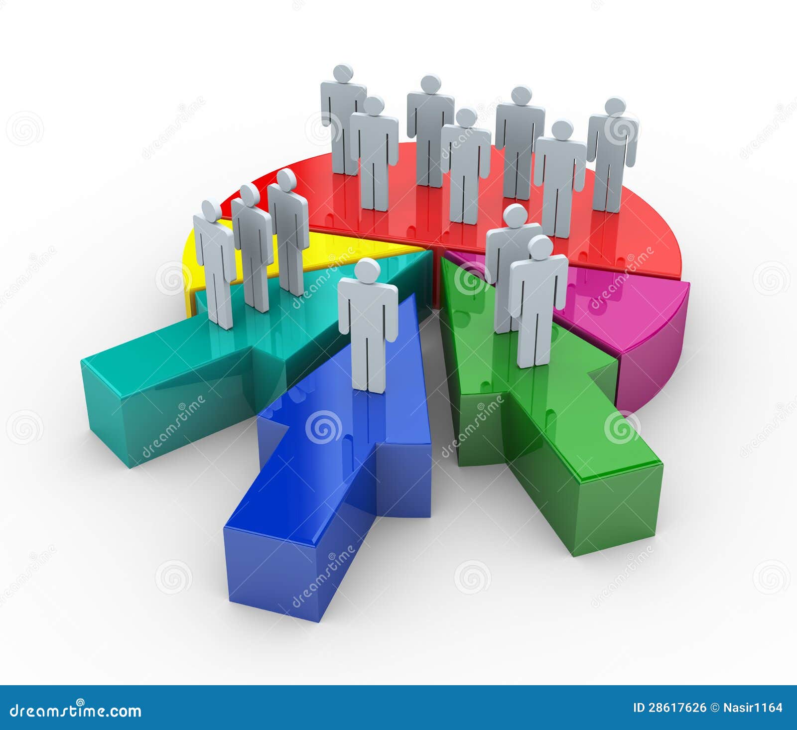 3d business merge concept stock illustration. Illustration of arrow ...