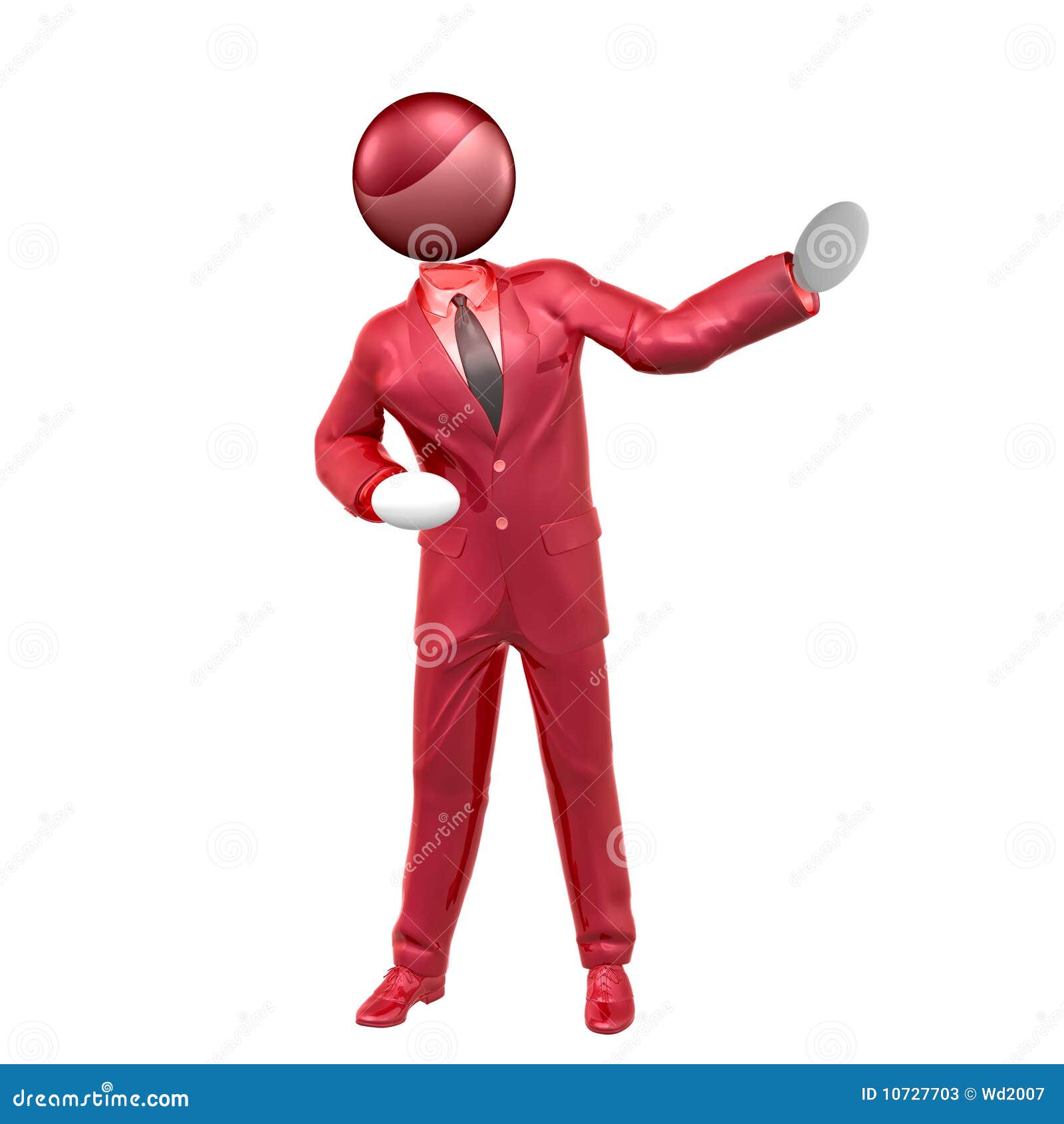3d Businessman Icon on Presentation Pose Stock Illustration ...
