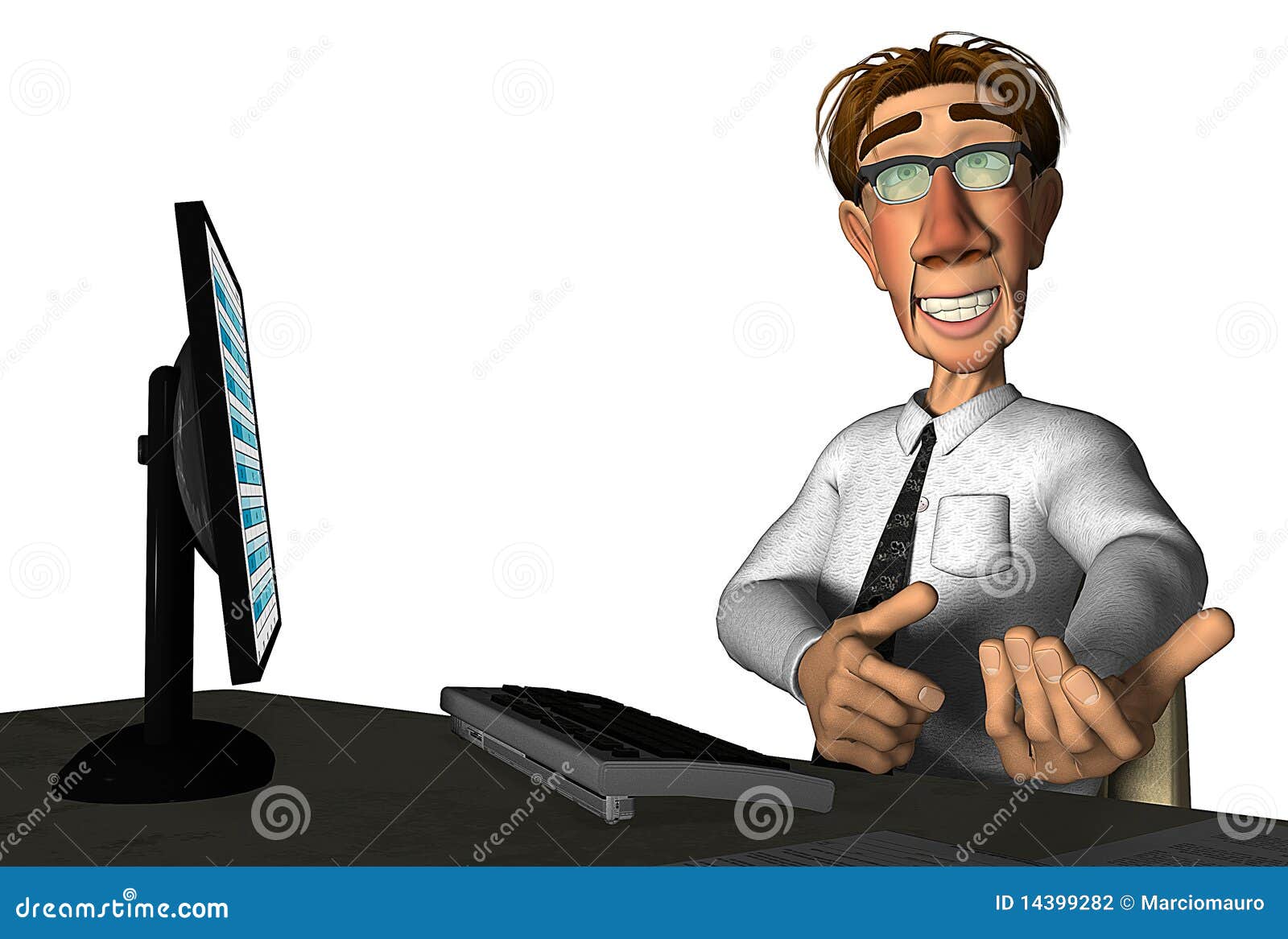 3d Businessman Laptop Cartoon Royalty-Free Stock Image | CartoonDealer ...