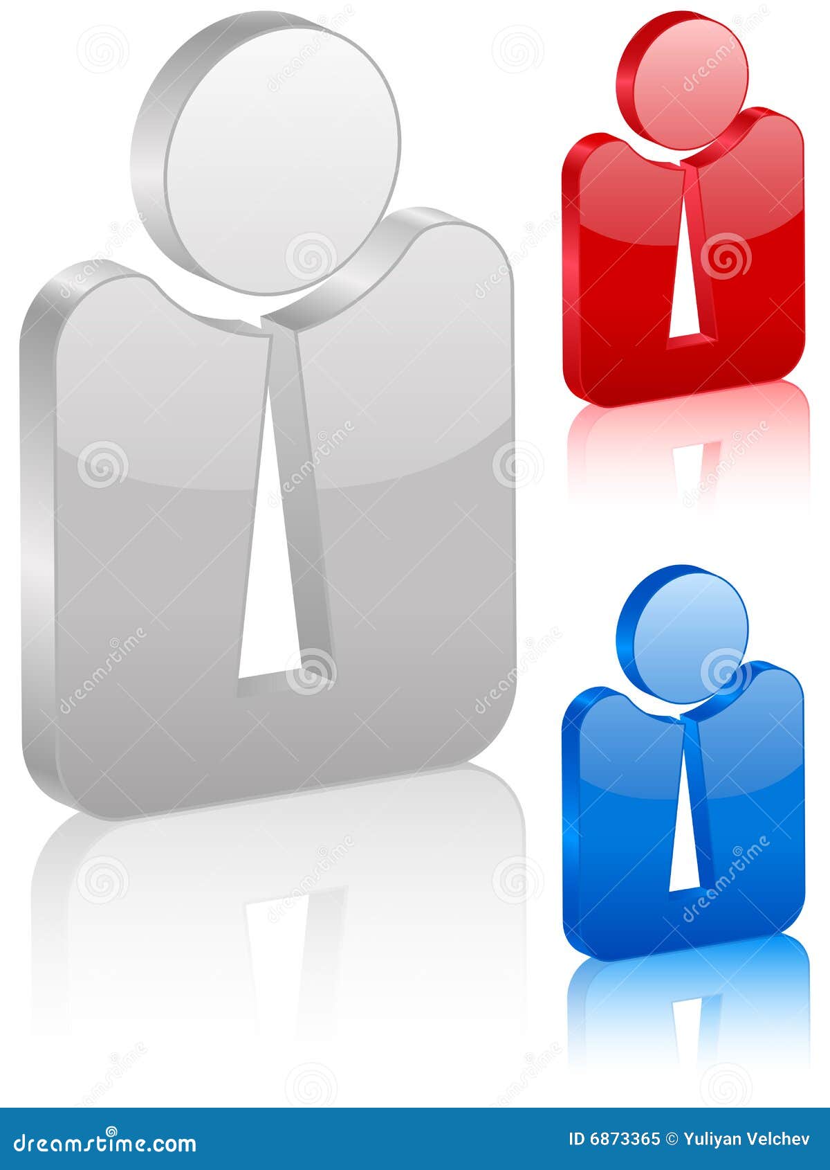 3D businessman symbol stock vector. Illustration of concept - 6873365