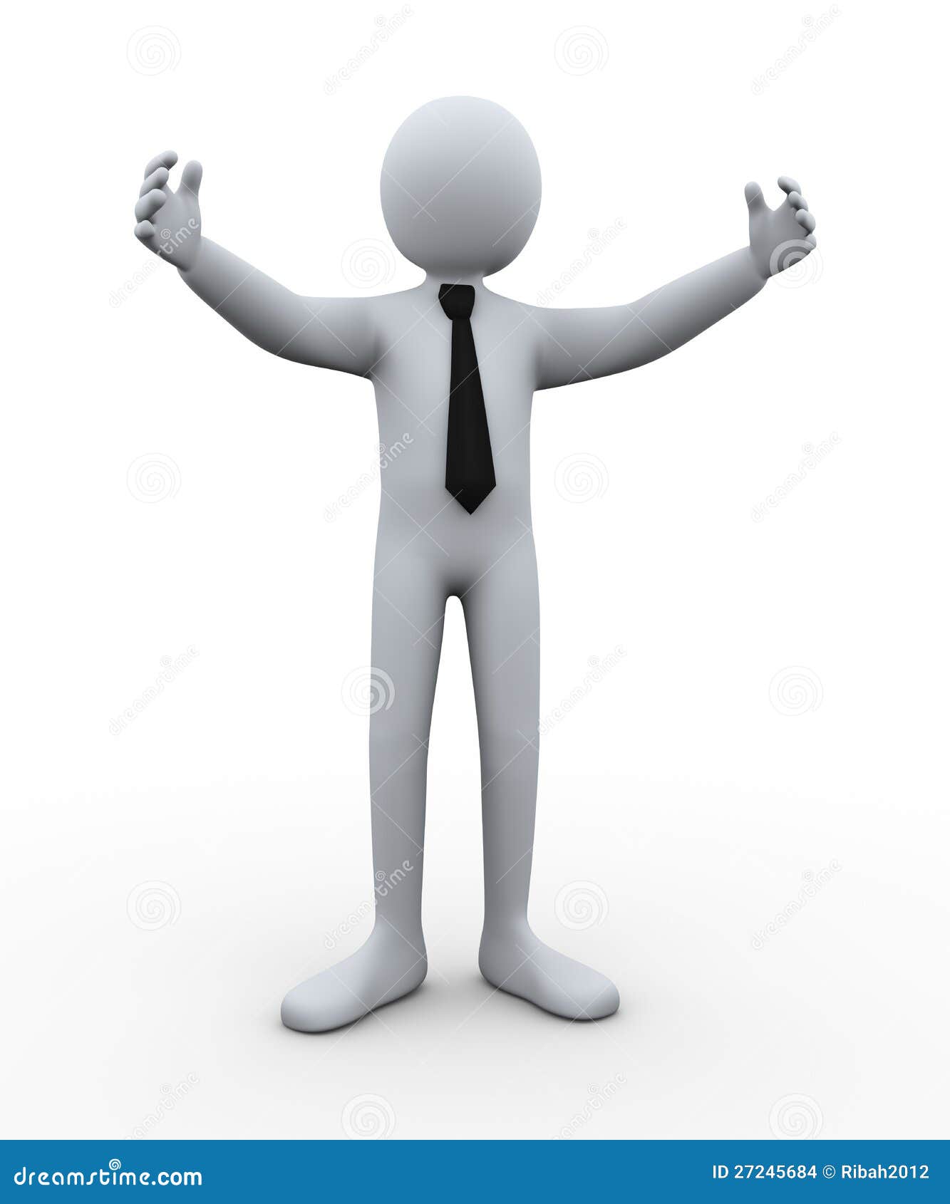 3d businessman welcome stock illustration. Illustration of human - 27245684