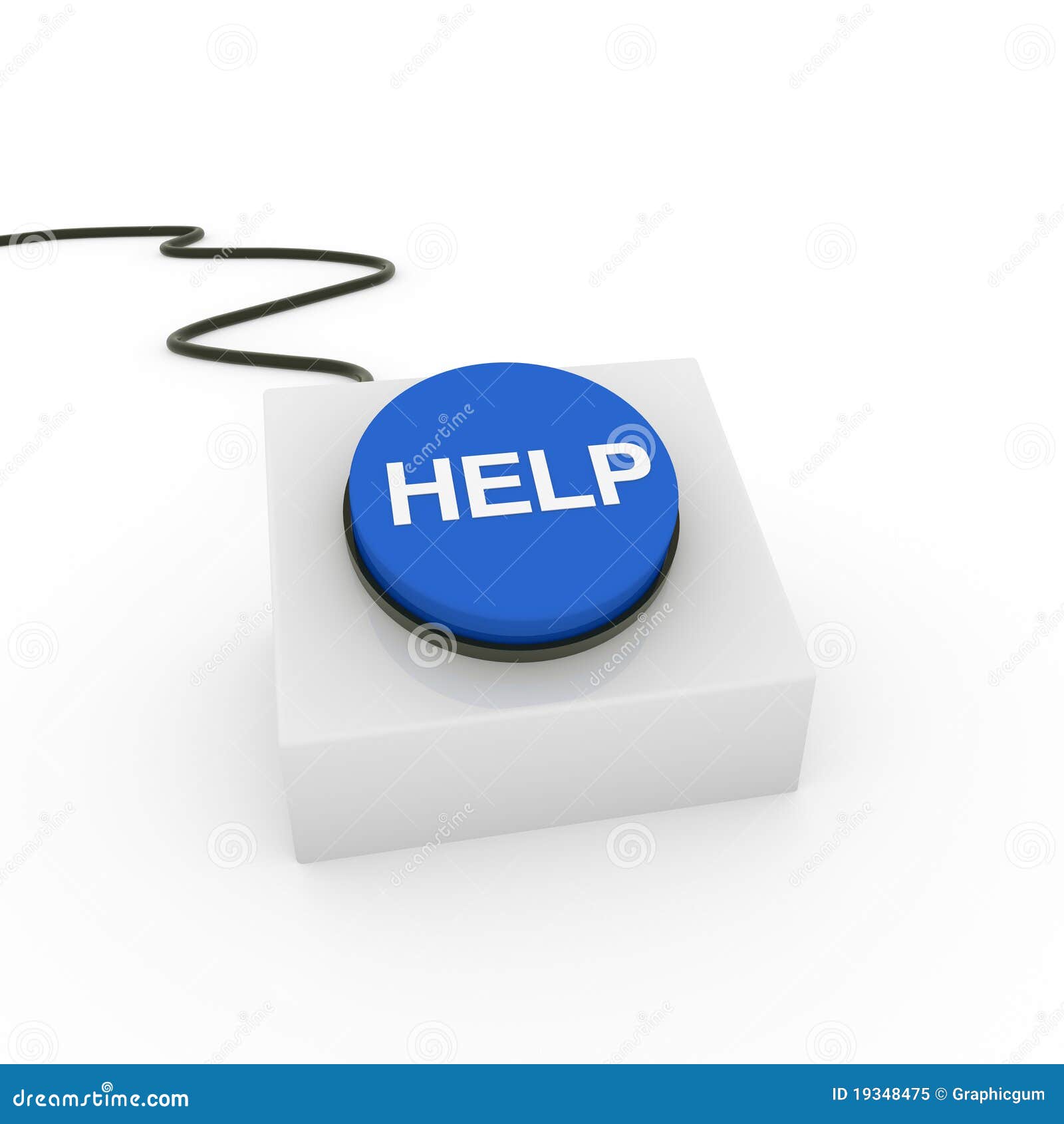 3d button help stock illustration. Illustration of fast - 19348475