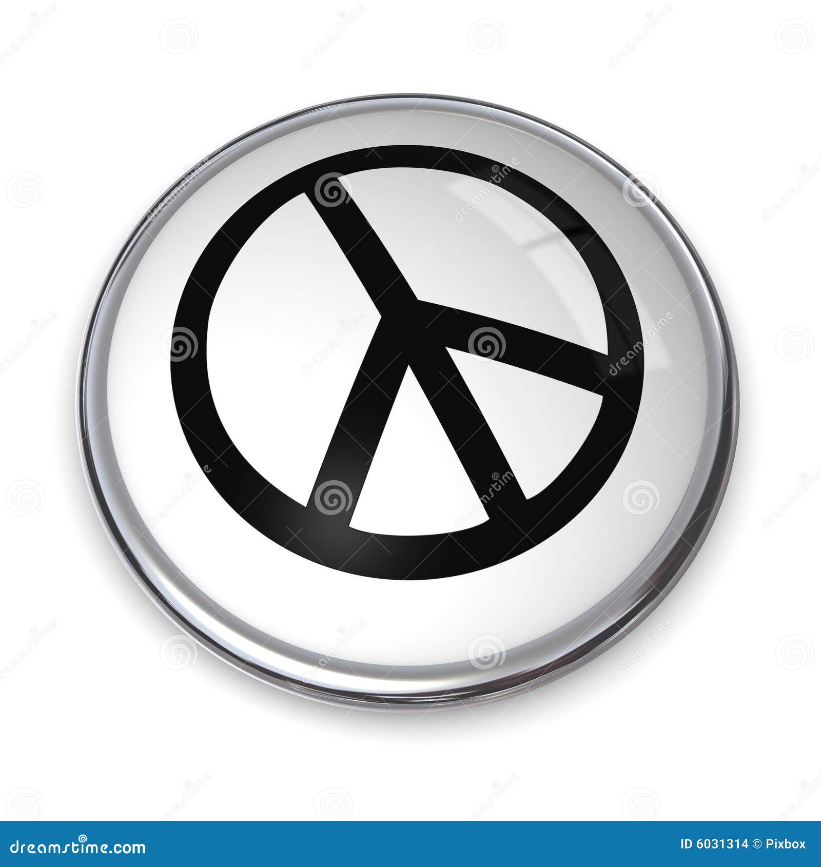 3D Button Peace Symbol stock illustration. Illustration of nuclear ...