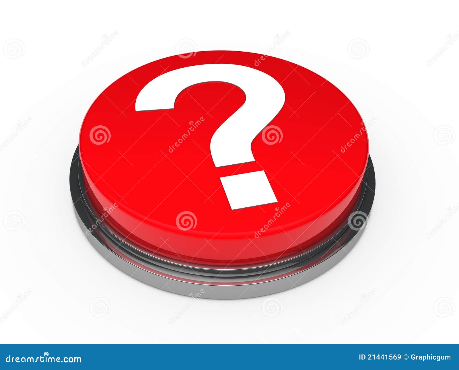 3d Button Red Question Mark Stock Illustration - Illustration of ...