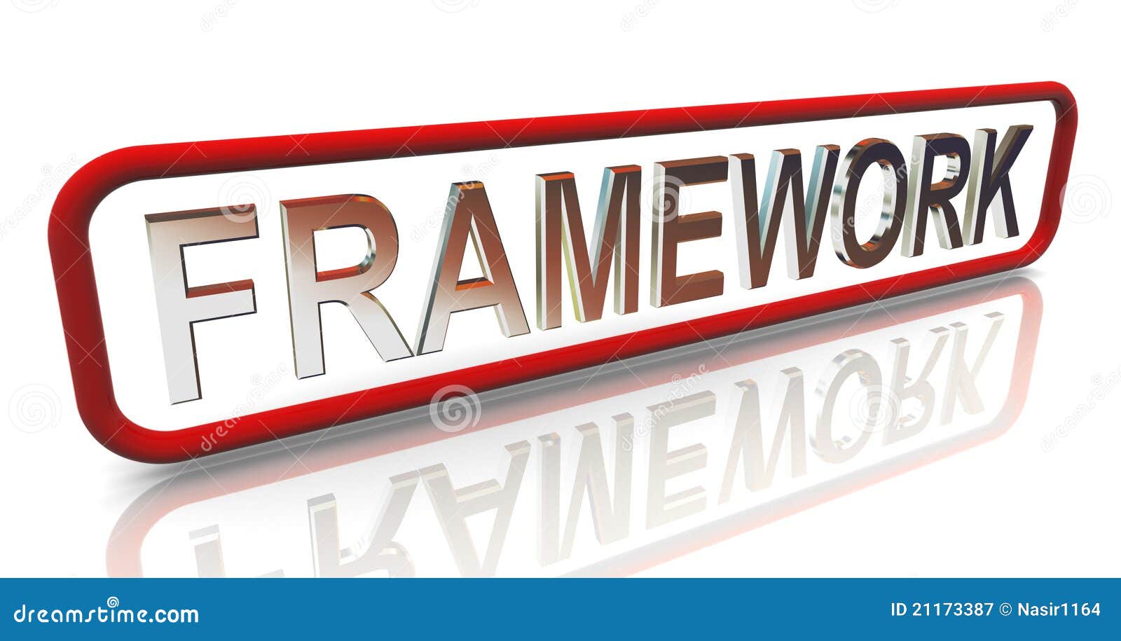 3d Buzzword Text Framework Stock Illustration - Illustration of design ...