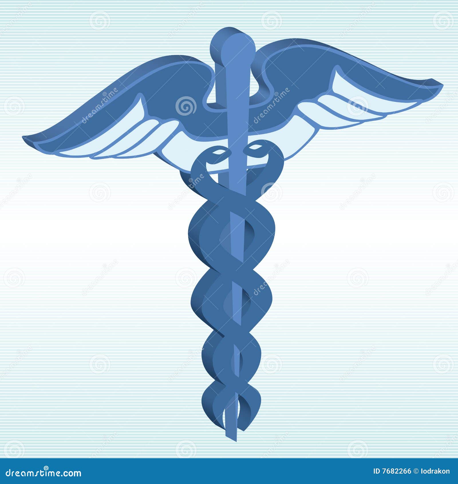 3d Caduceus stock vector. Illustration of cadeuseus, helix - 7682266