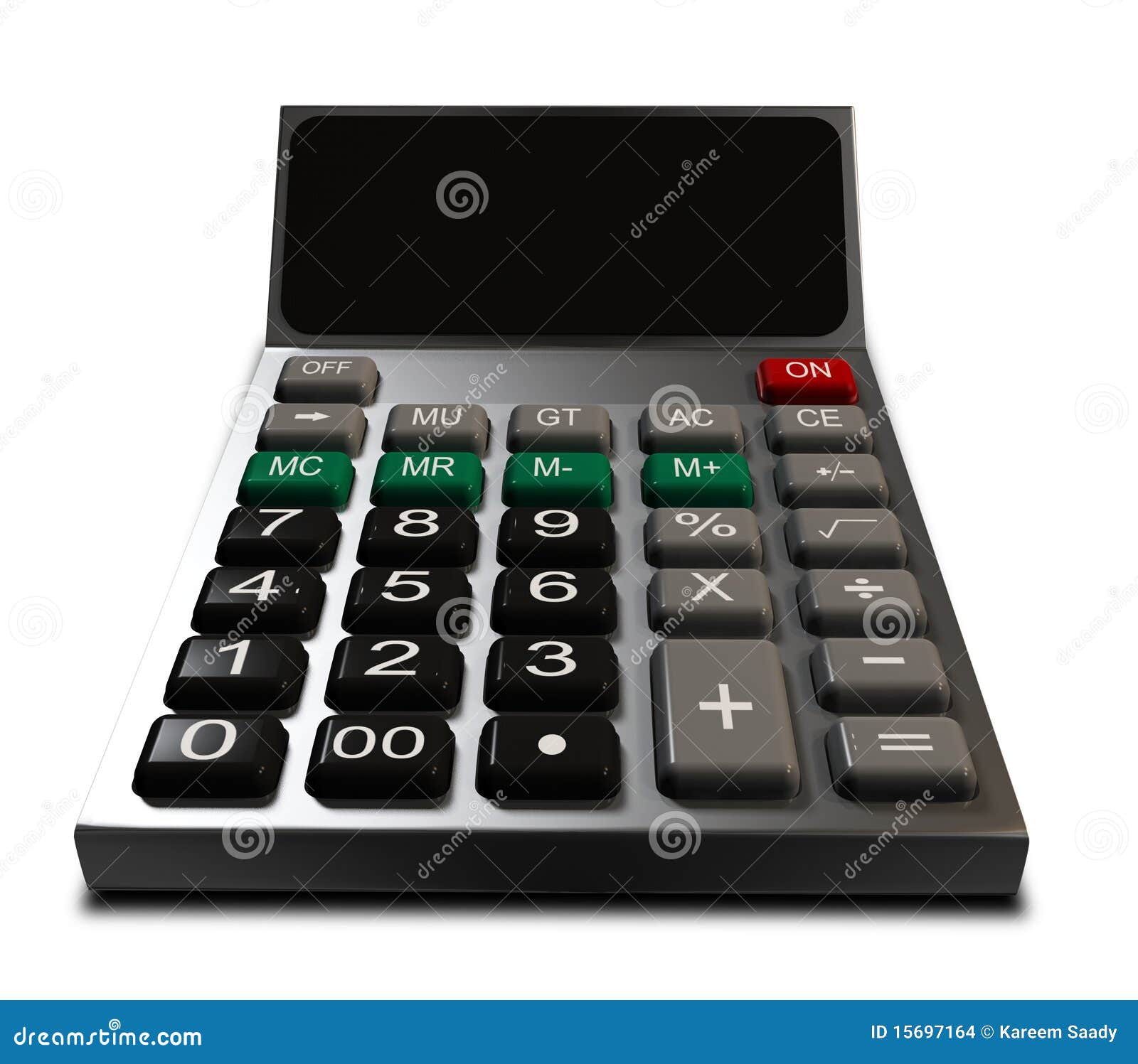 3D Calculator stock illustration. Illustration of horizontal - 15697164