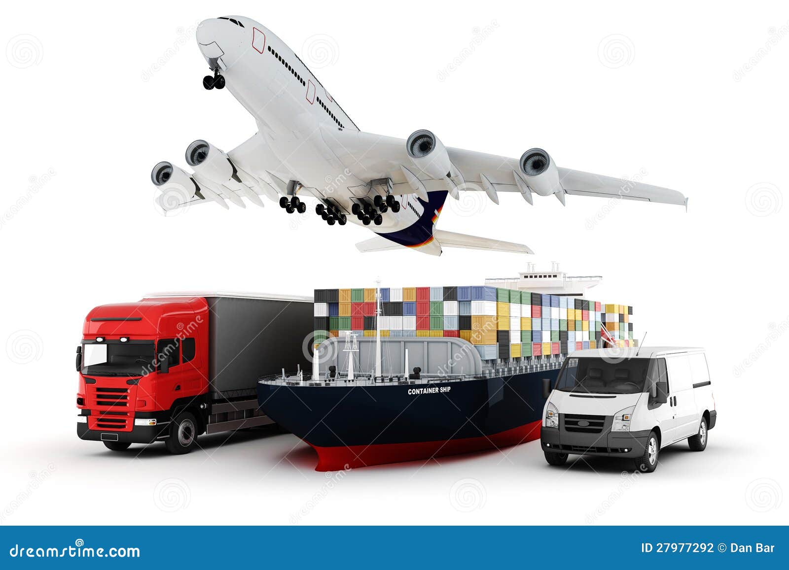 3d cargo transport concept stock illustration. Illustration of flight ...