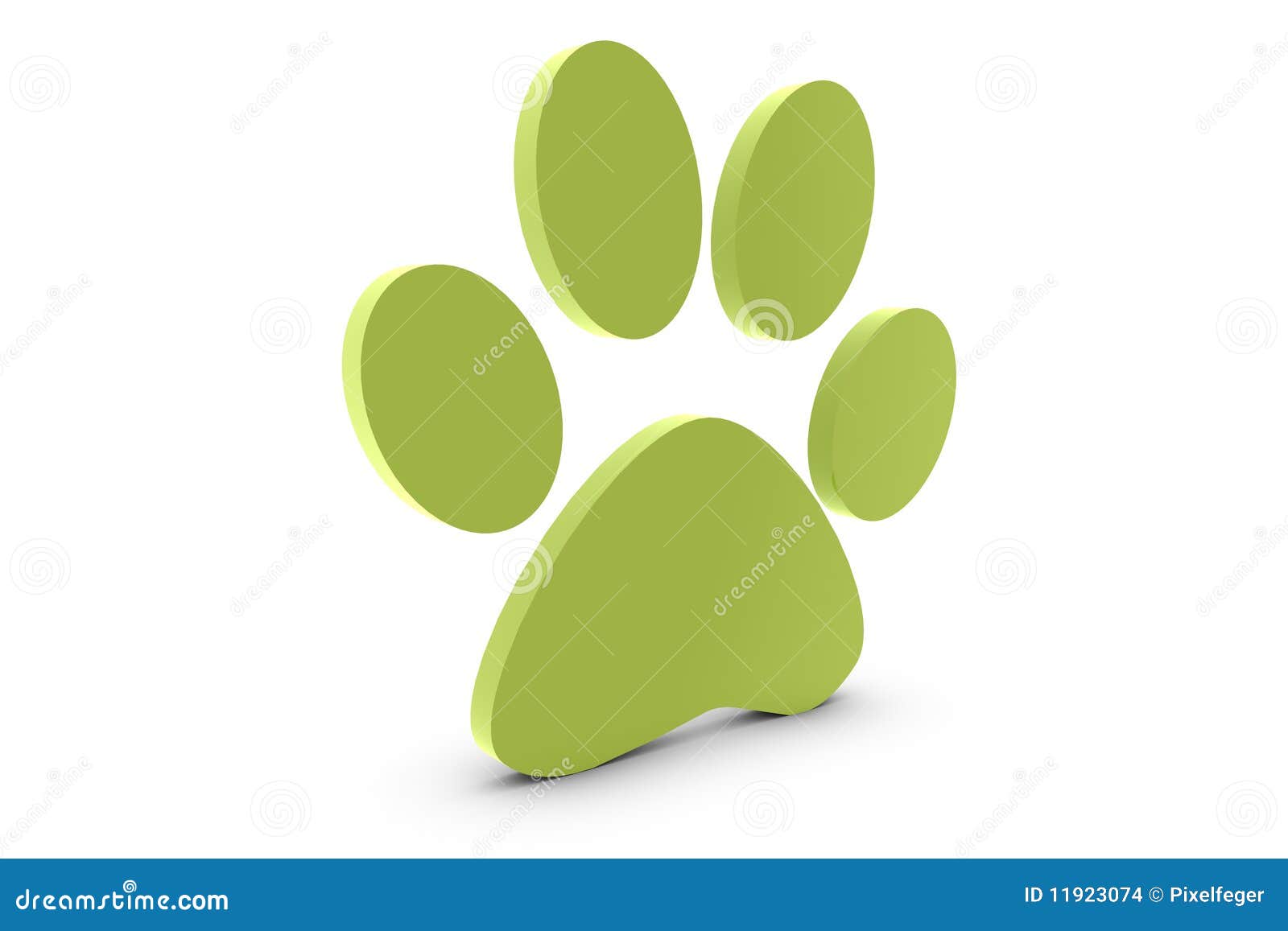 Green Paw Print Background