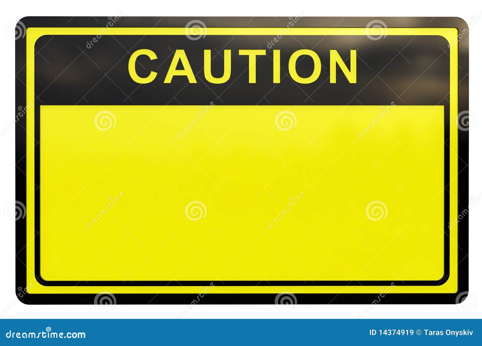 3D Caution sign stock illustration. Illustration of black - 14374919