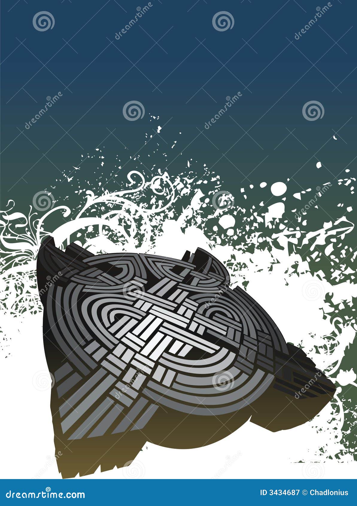 3D Celtic Background Illustrat Cartoon Vector | CartoonDealer.com #3434687