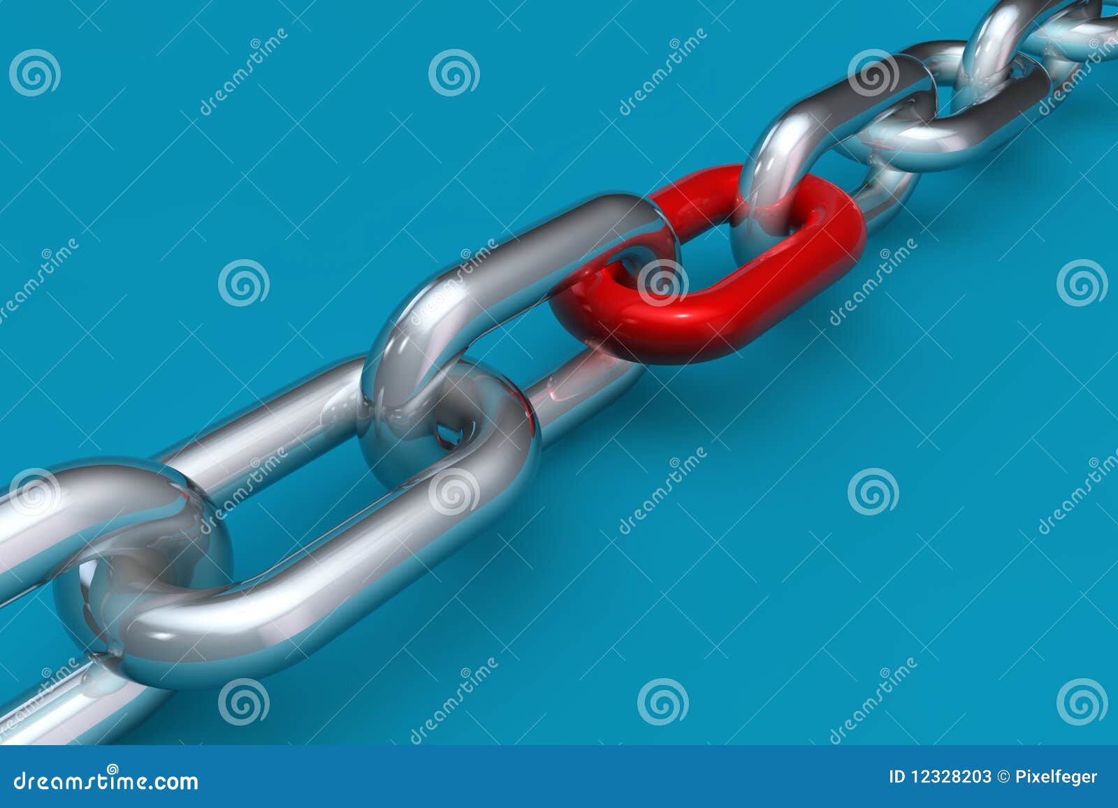 3d chain stock illustration. Illustration of connected - 12328203