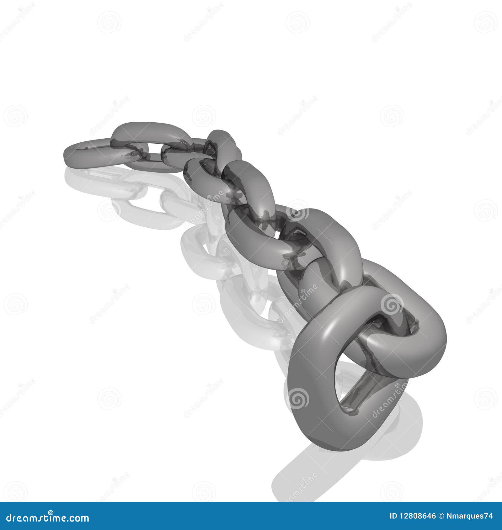 3D Chain stock illustration. Illustration of link, steel - 12808646