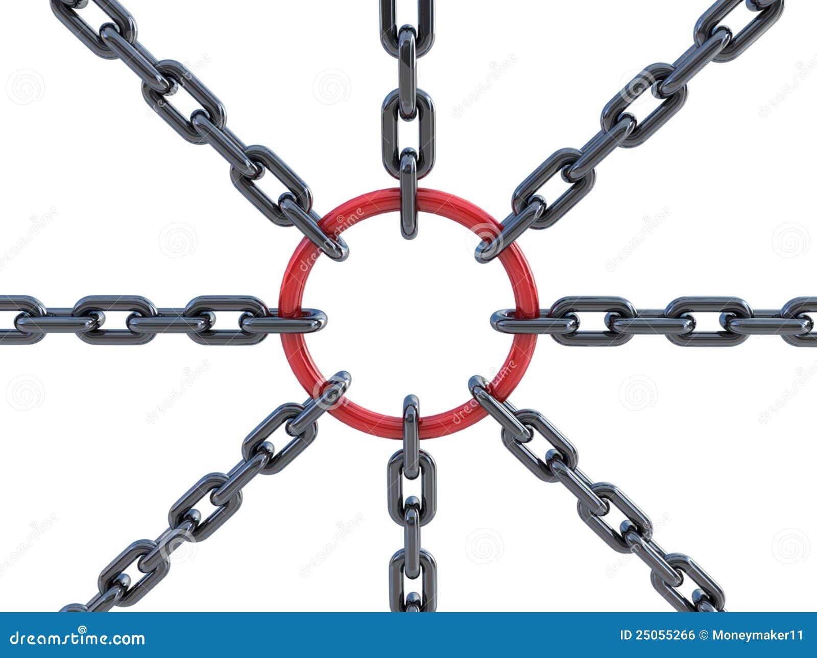 3d Chain And Circle Royalty Free Stock Image - Image: 25055266