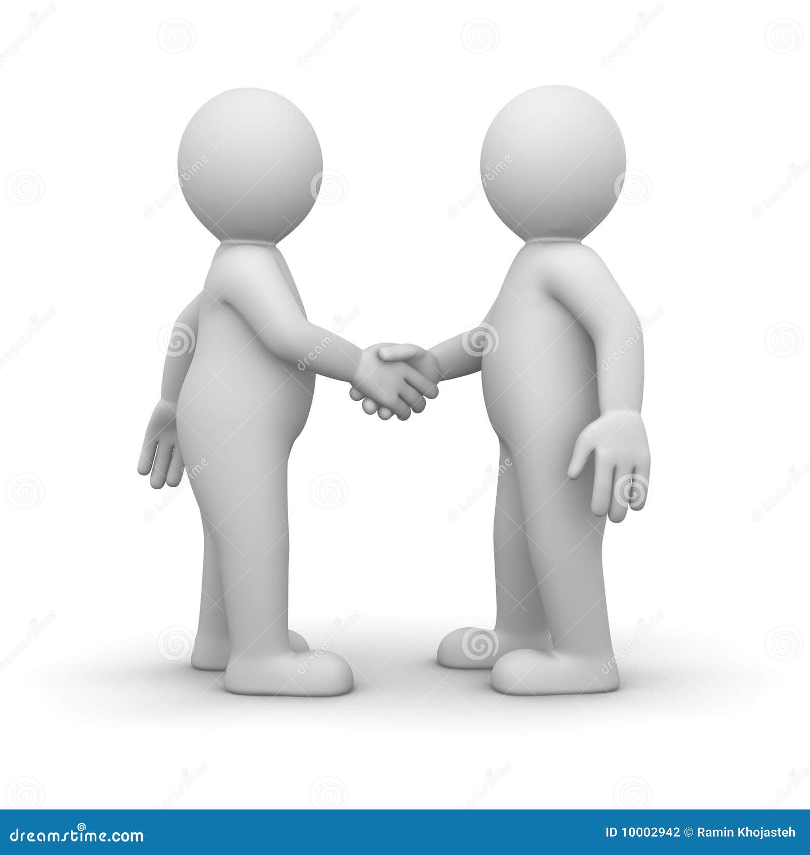 3D Character and Handshake stock illustration. Illustration of ...
