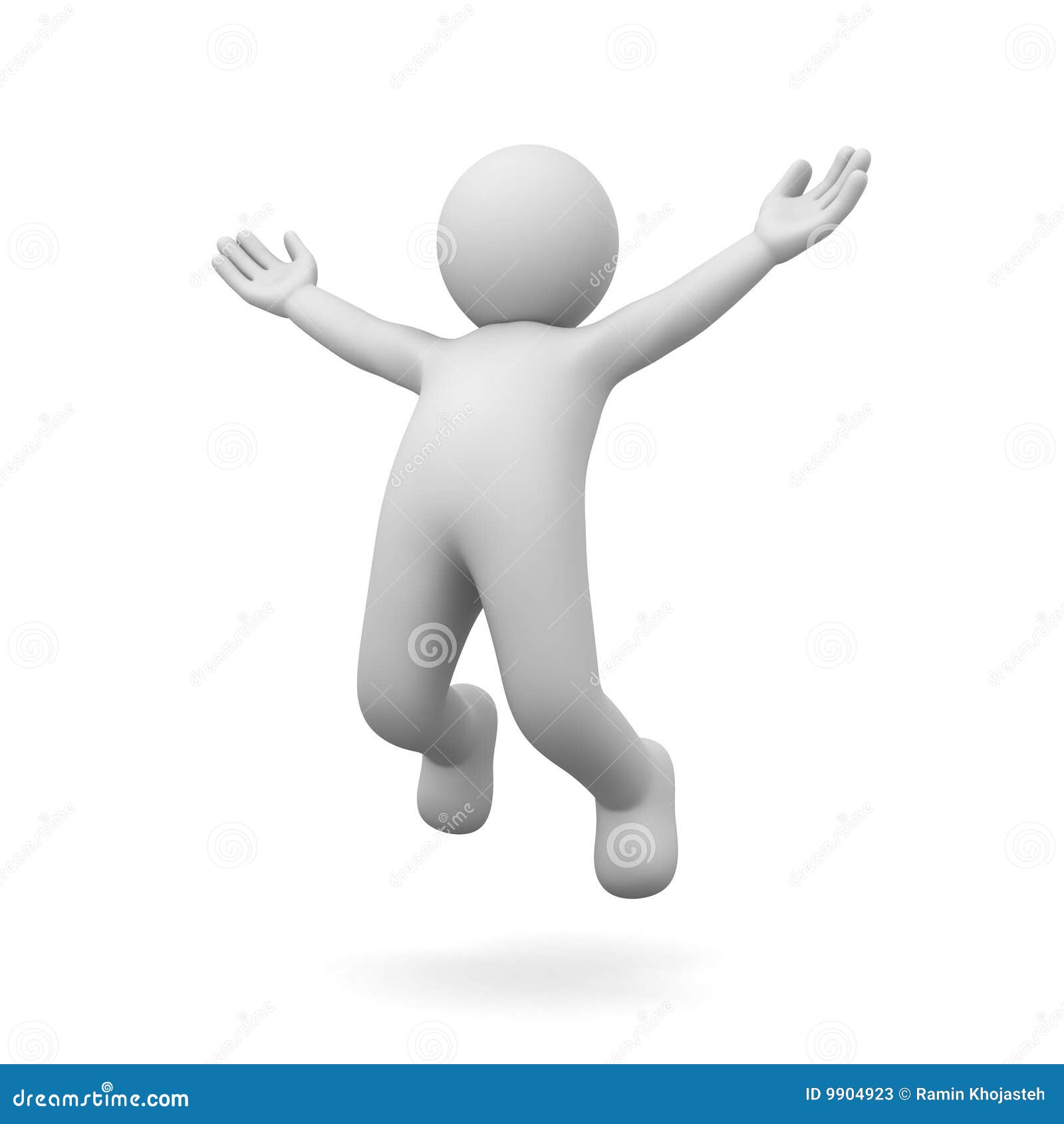 3D Character is Happy stock illustration. Illustration of fresh - 9904923