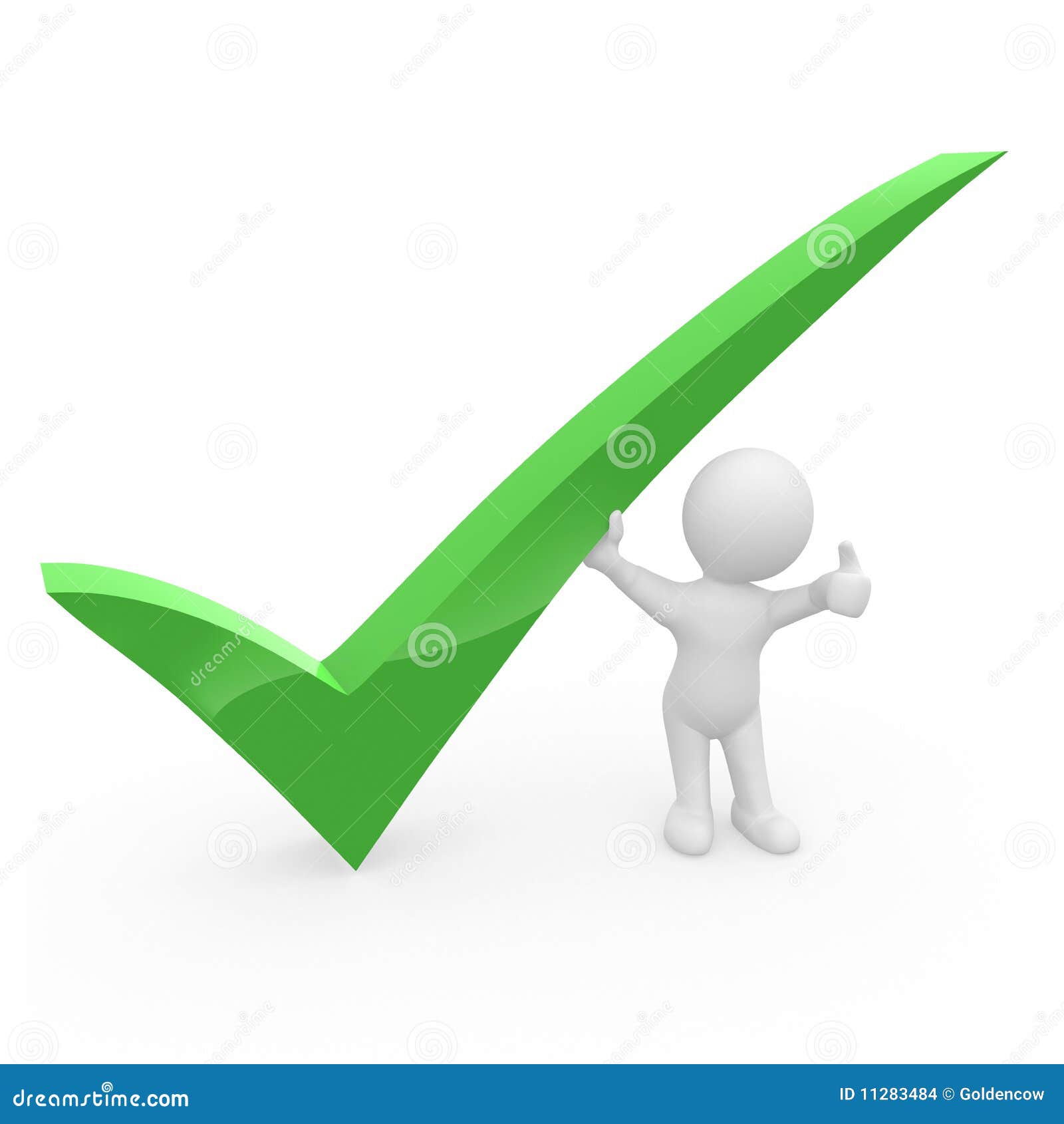 3D Character Holding A Clipboard With A Green Check Mark Royalty-Free ...