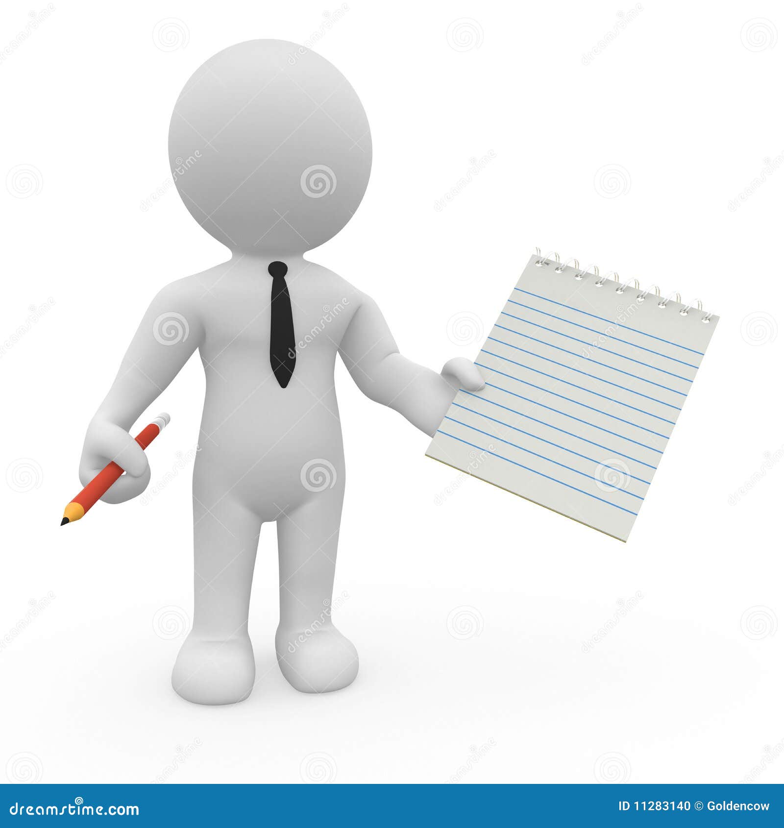 Character Holding Spiral Notepad Pencil Stock Illustrations – 5 ...