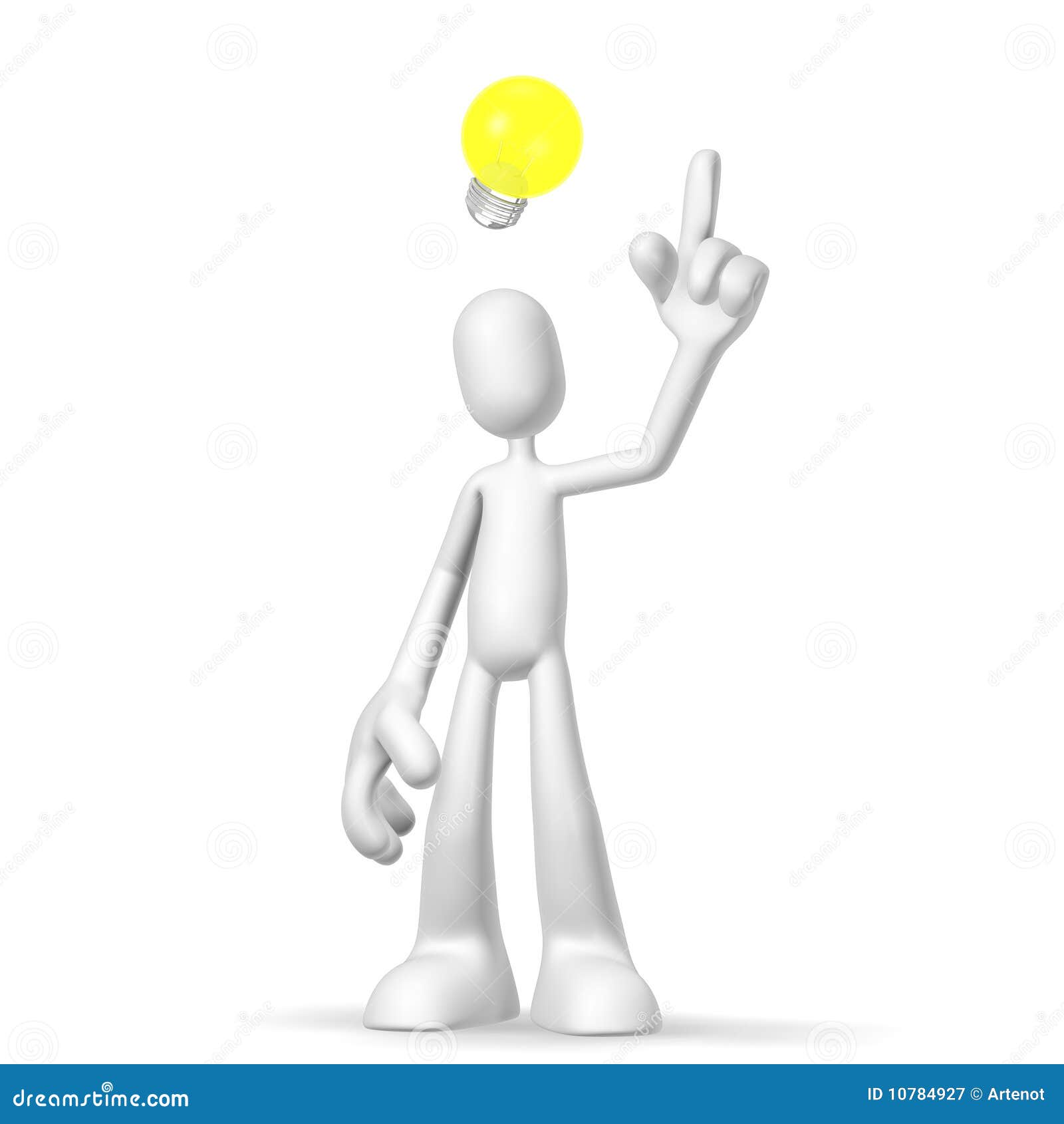 3d character idea stock illustration. Illustration of motion - 10784927