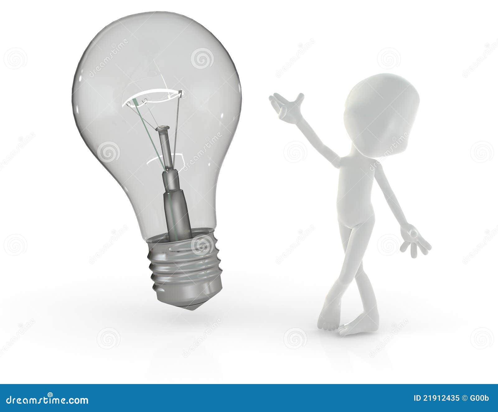 3D Character : Idea Concept Stock Illustration - Illustration of ...