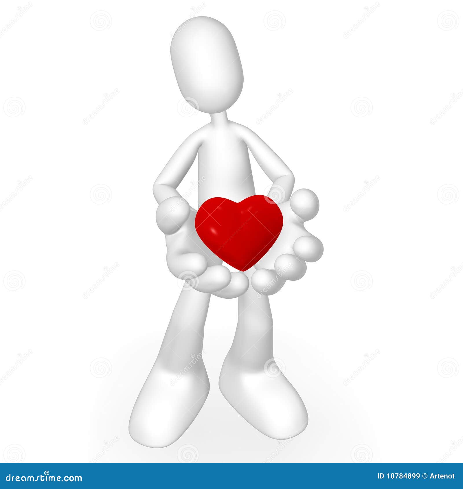 3d character kindness stock illustration. Illustration of heart - 10784899