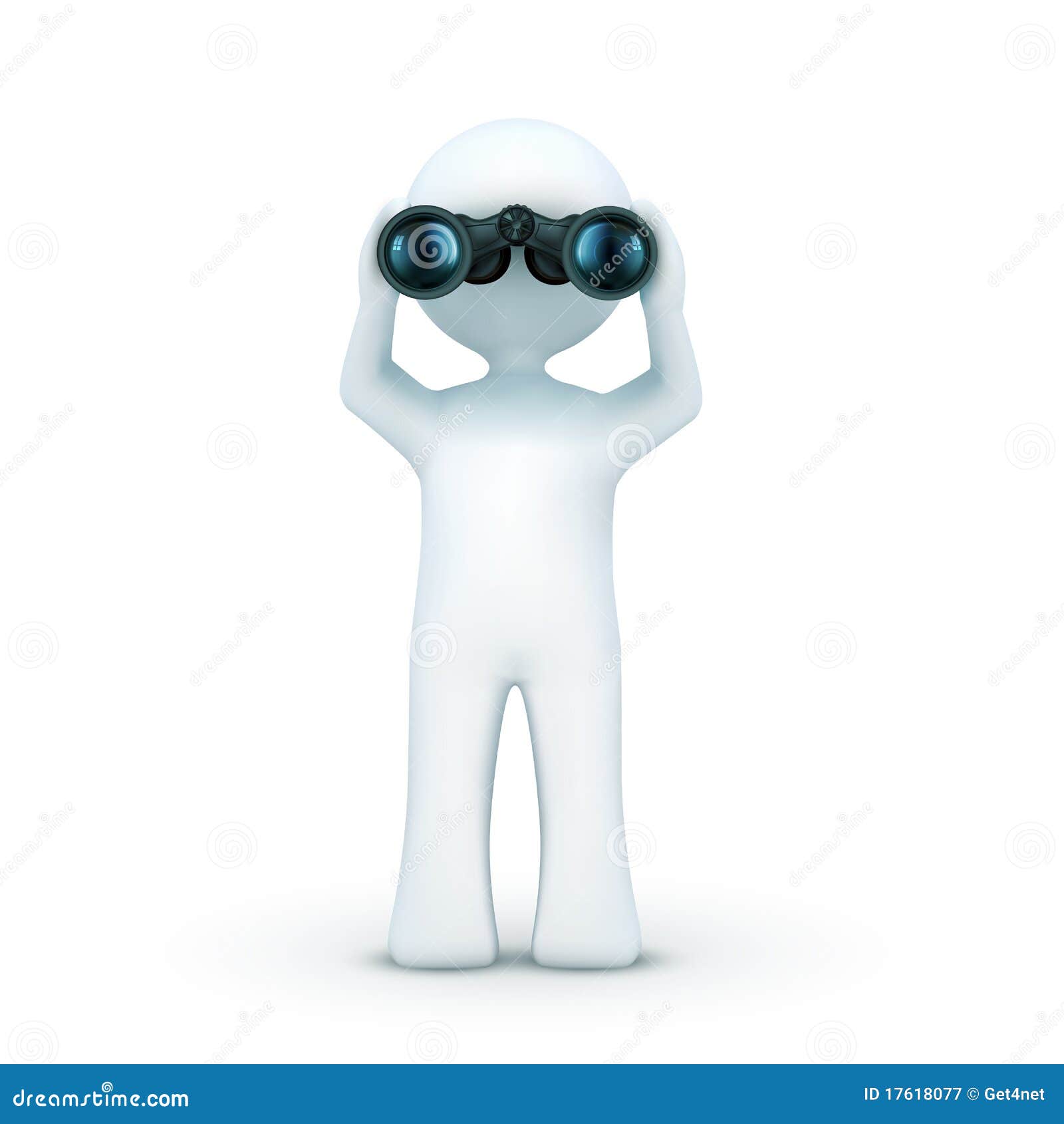 3D Character Looking Up At Diplomas Royalty-Free Stock Photo ...