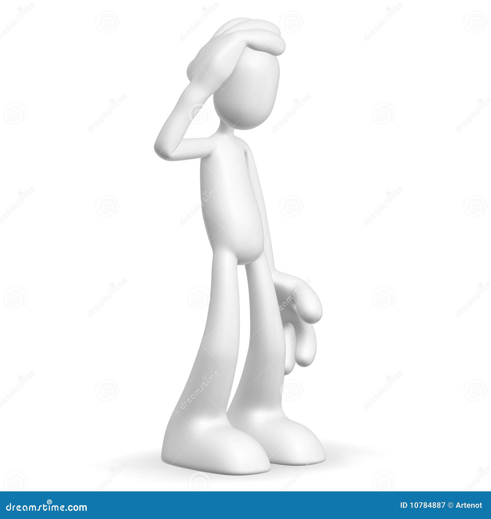 3d character problem stock illustration. Illustration of human - 10784887