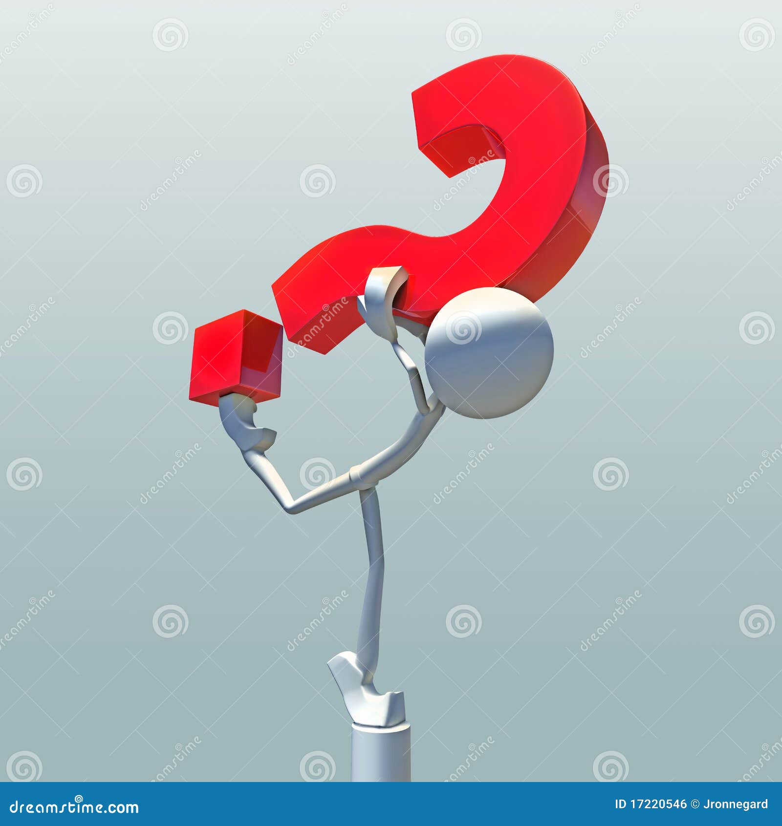 3D Character and Question Mark Stock Illustration - Illustration of ...