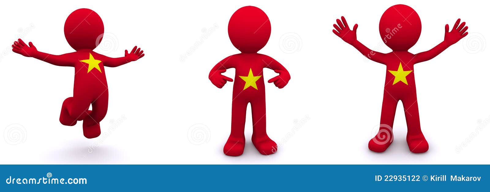3d Character Textured With Flag Of Vietnam Stock Photography ...