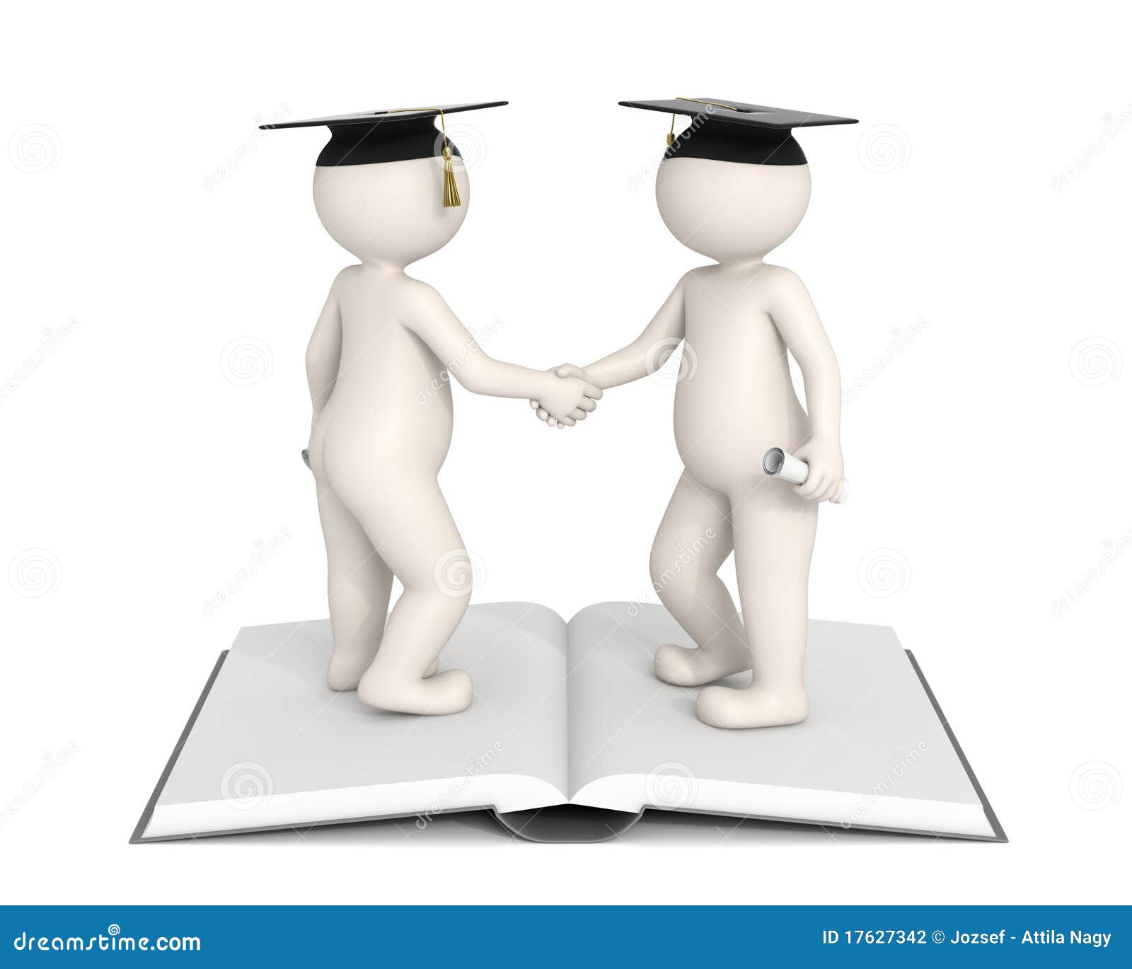 3d Characters - Graduation - Gratulation Stock Illustration ...