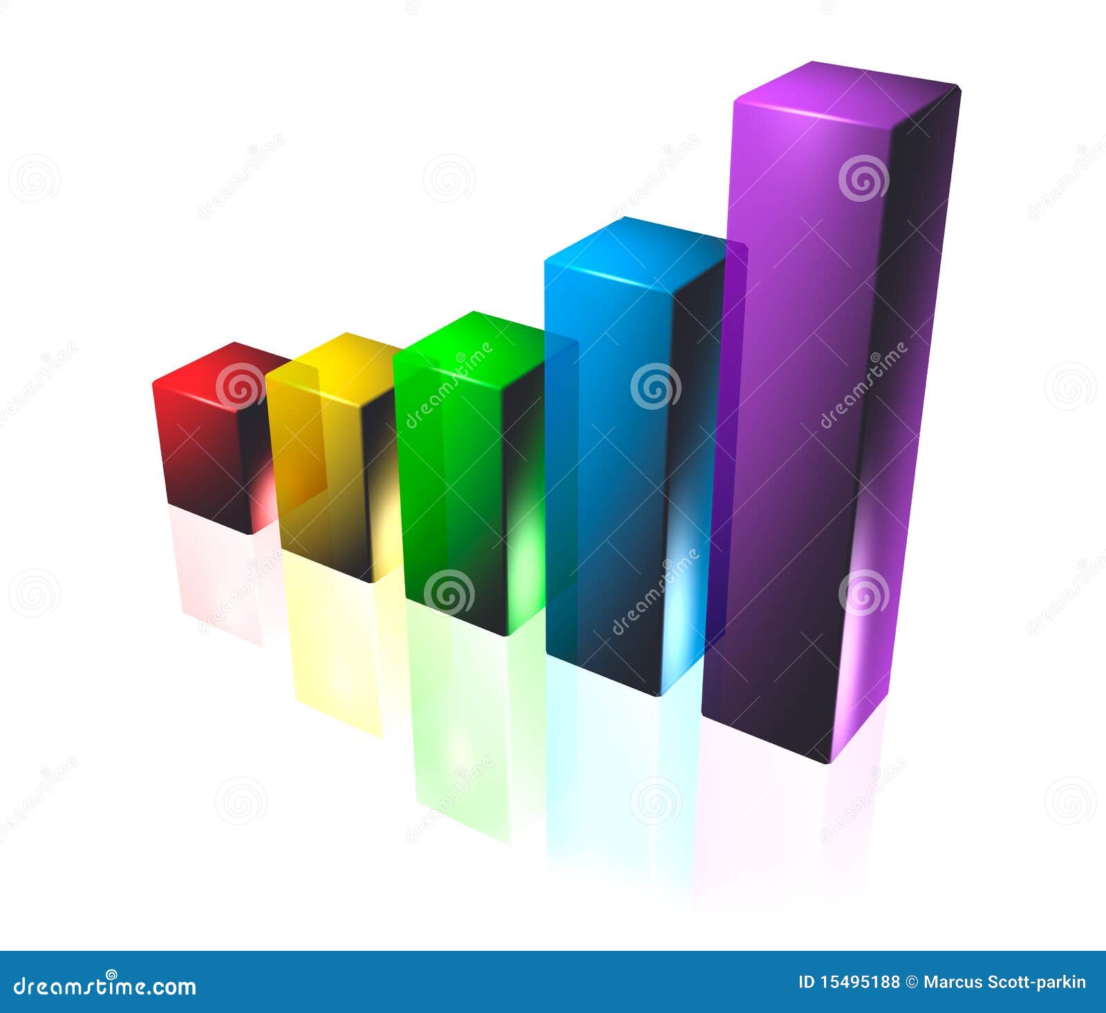 3D Chart stock illustration. Illustration of upward, report - 15495188