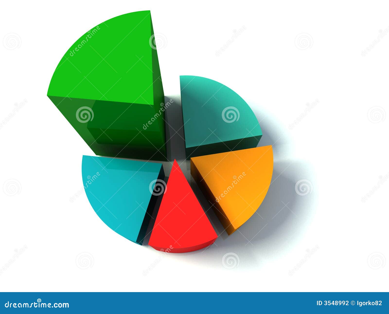 3d chart stock illustration. Illustration of percent, business - 3548992