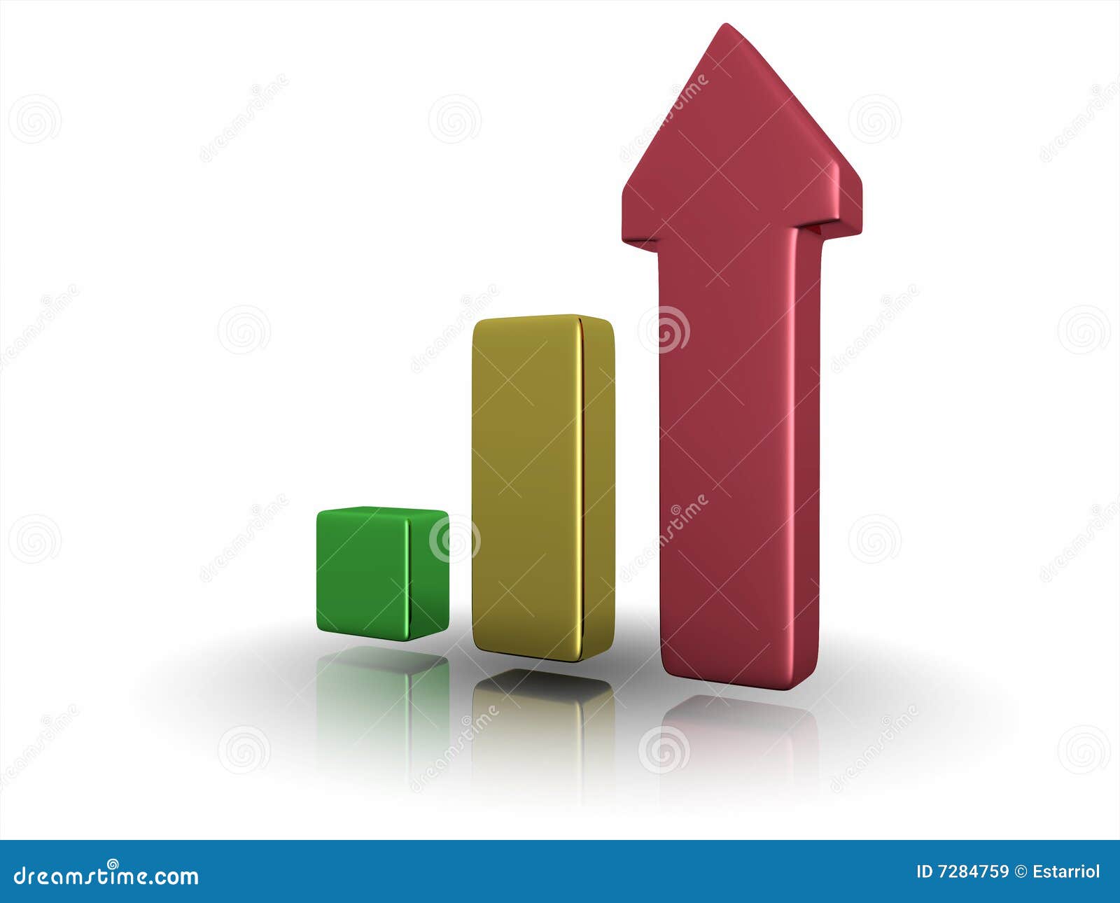 3D chart stock illustration. Illustration of diagram, green - 7284759