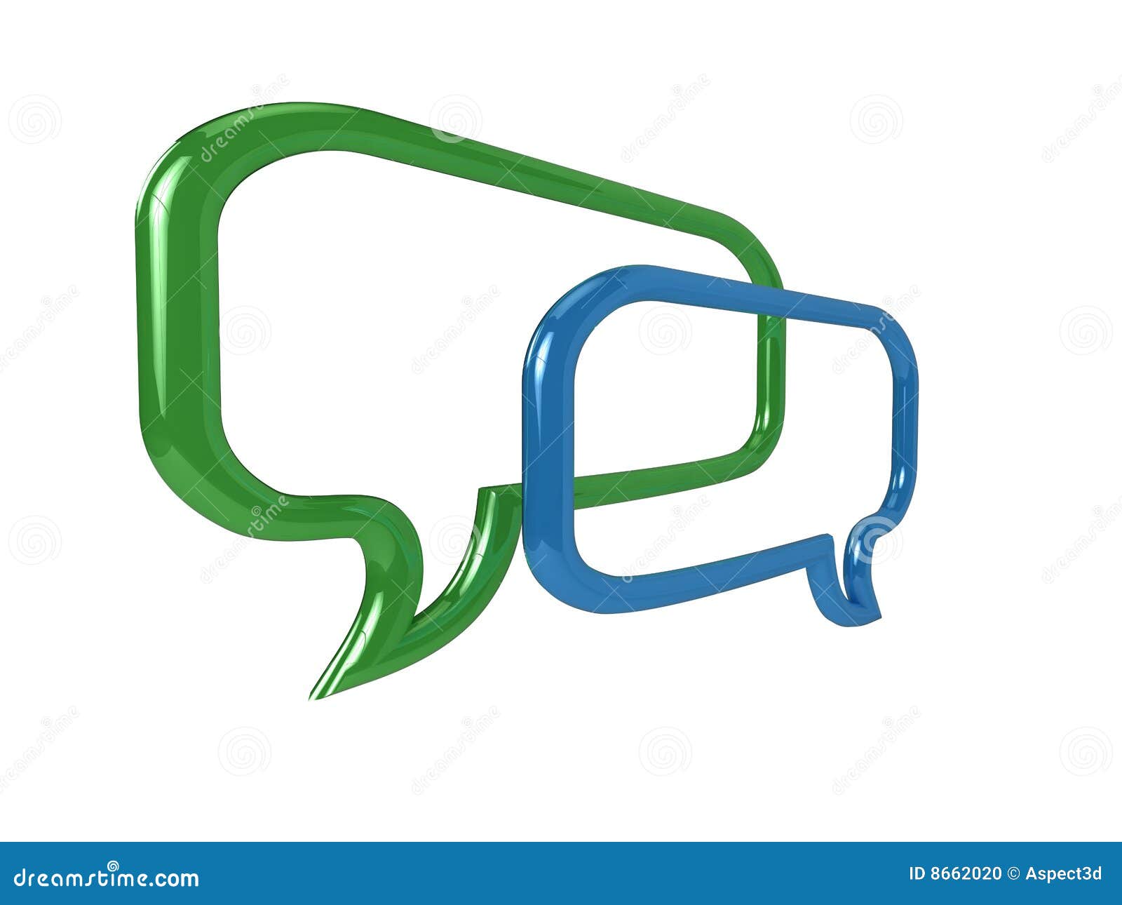 3D chat bubbles stock illustration. Illustration of isolated - 8662020