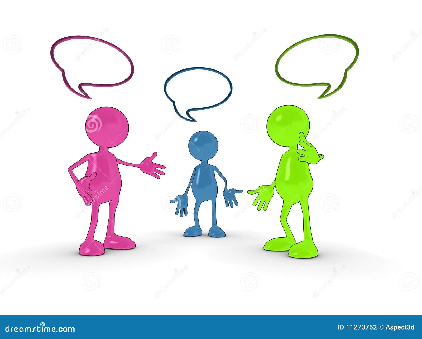 Cartoon Characters Having A Conversation