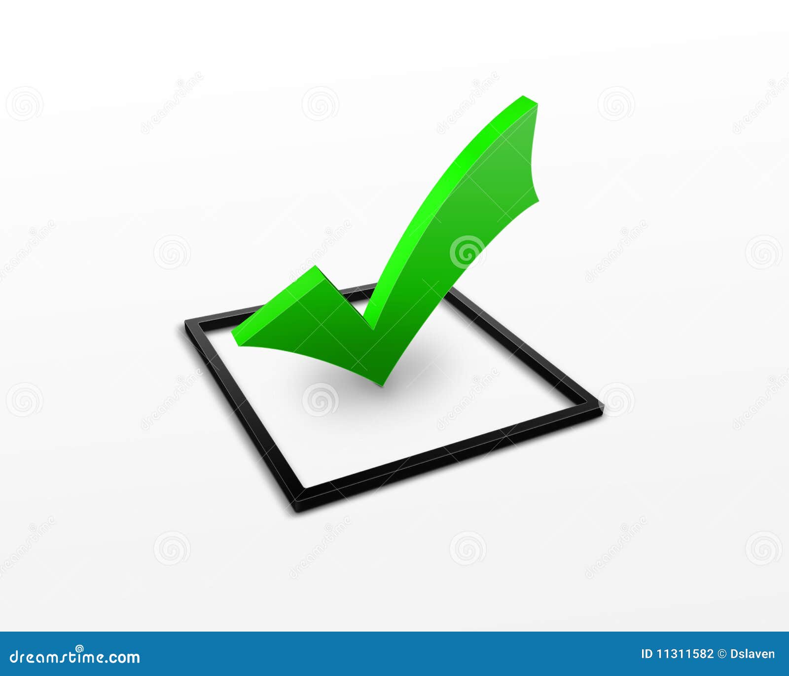 3d check box stock illustration. Illustration of approve - 11311582