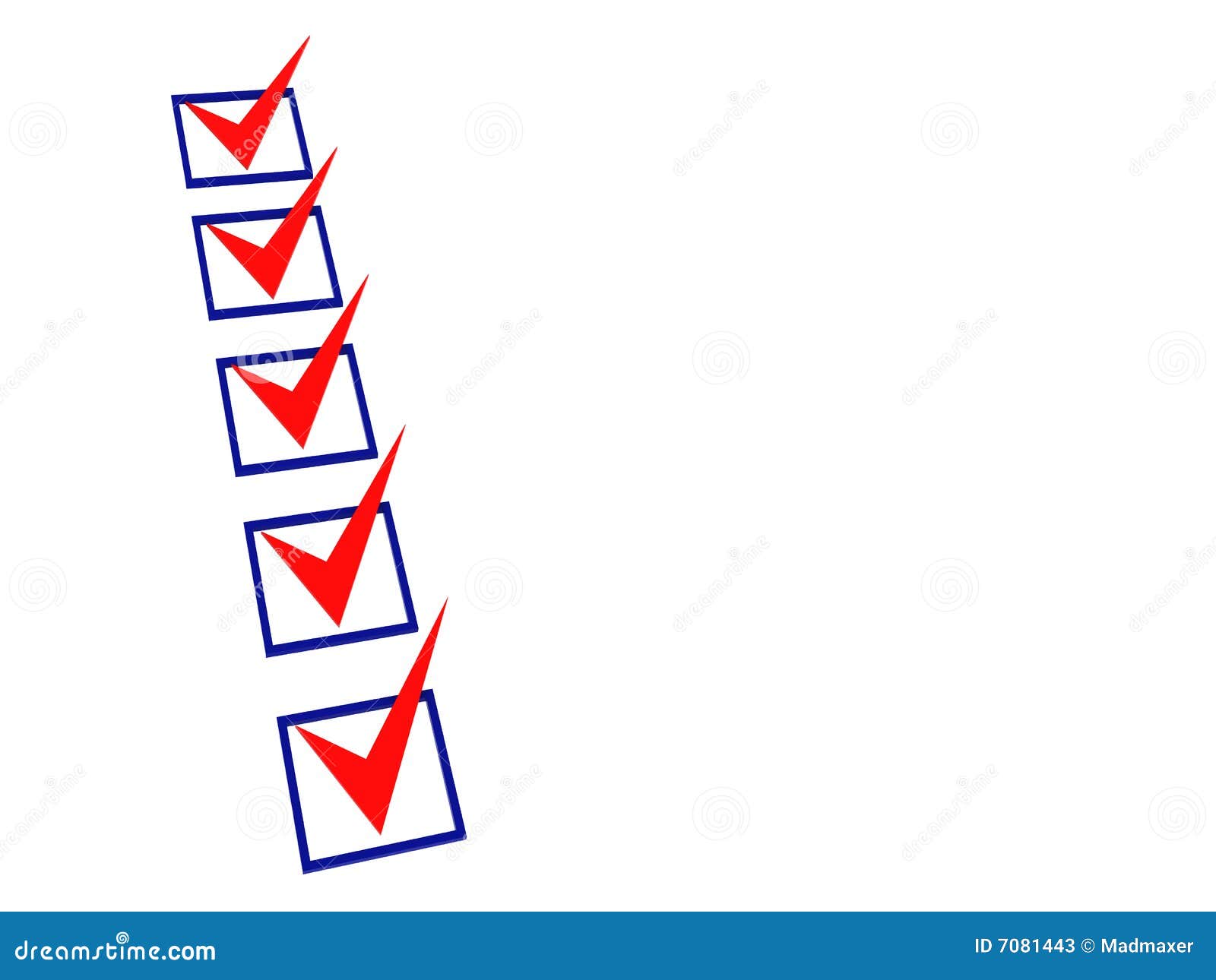 3d checklist stock illustration. Illustration of choose - 7081443