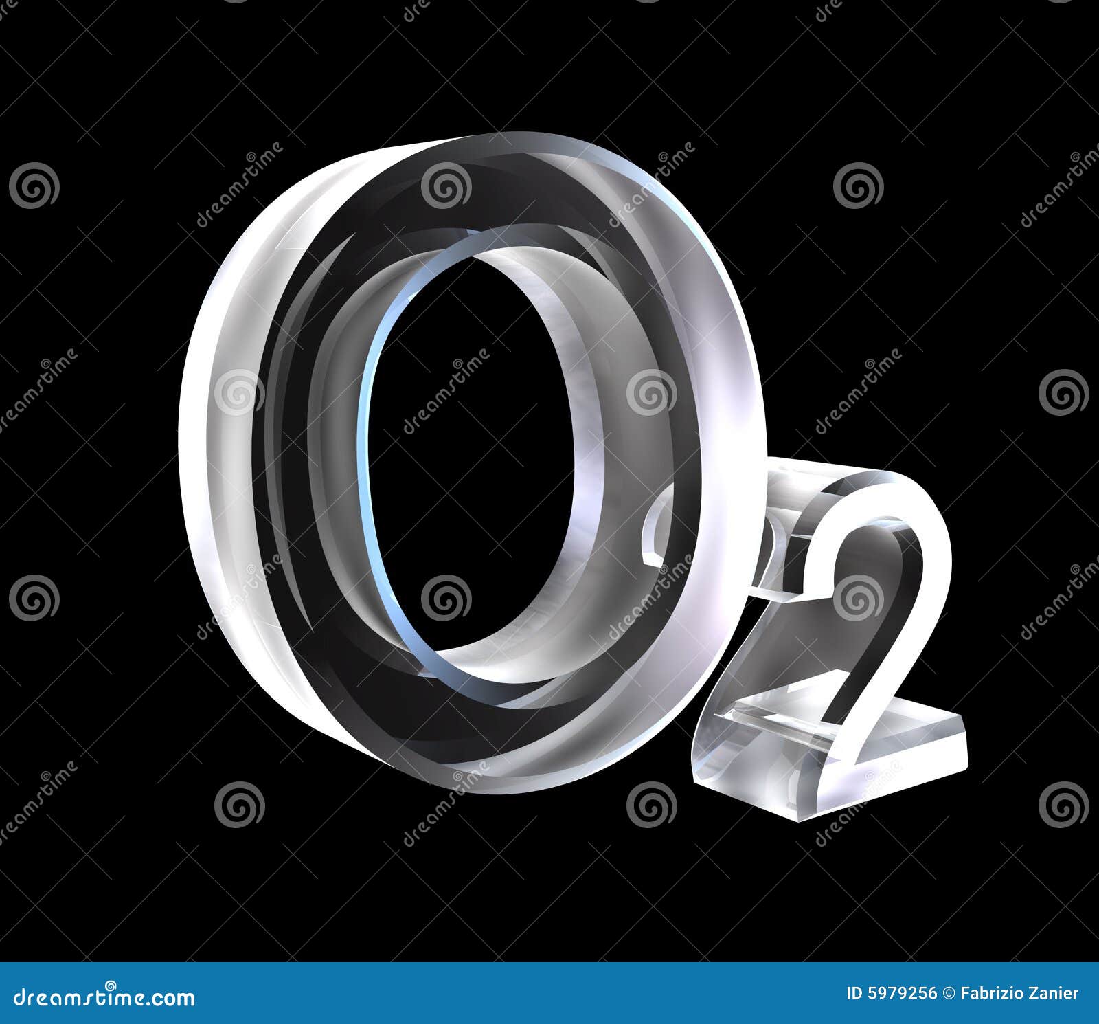 3d Chemistry Formulas in Glass of Oxygen Stock Illustration ...