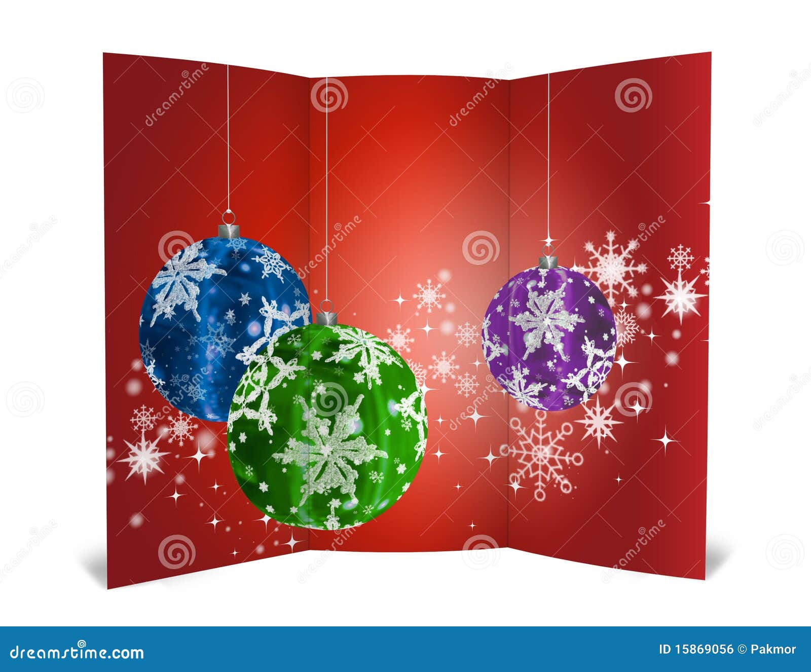 3D christmas greeting card stock illustration. Illustration of post ...