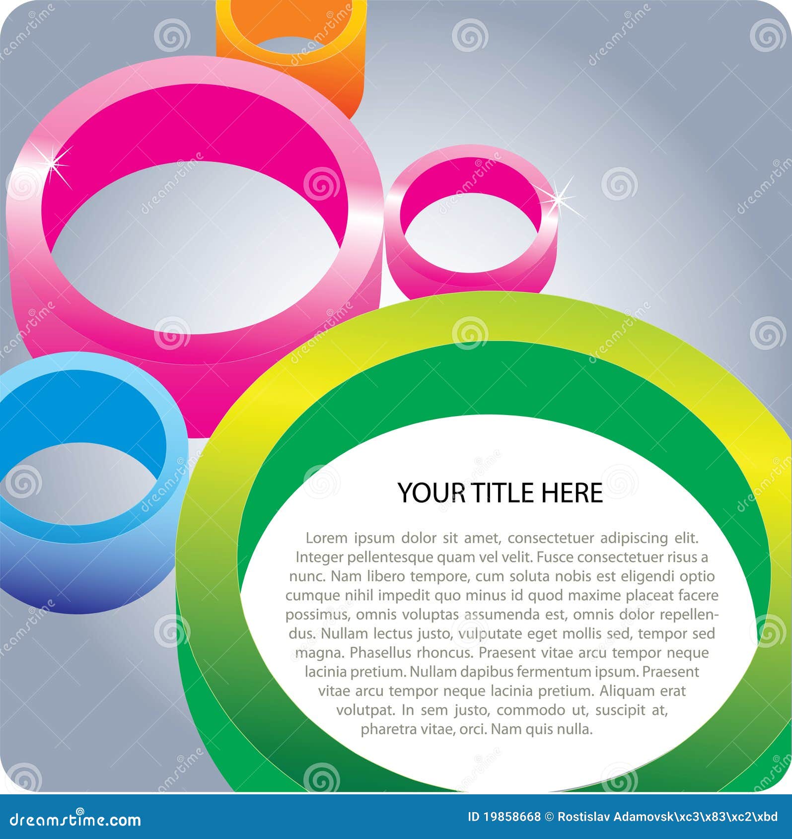 3D Circle Background stock vector. Illustration of abstraction - 19858668