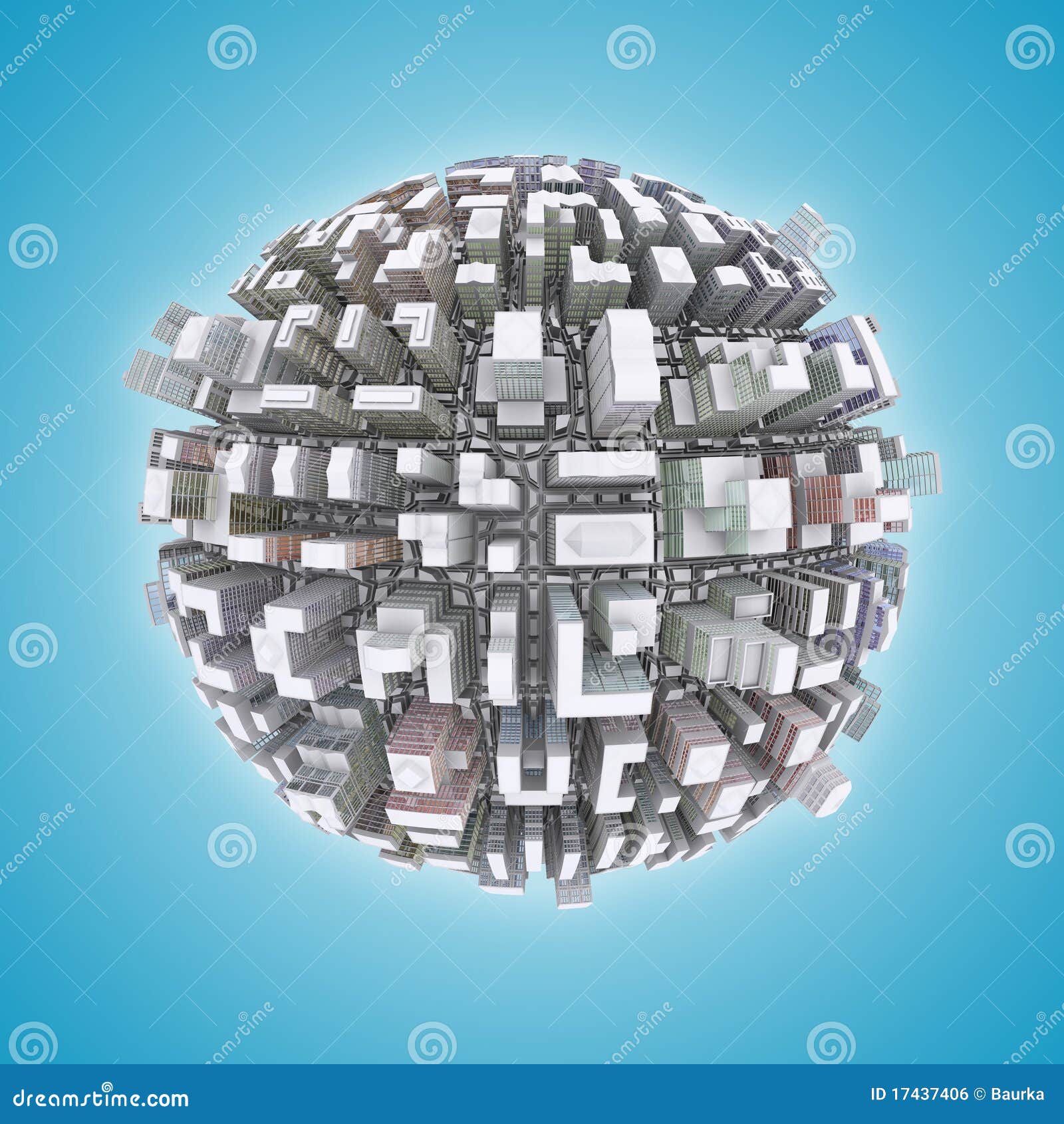 3d City planet stock illustration. Illustration of city - 17437406