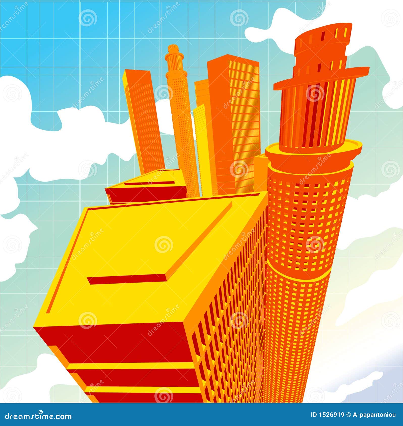 3D City Vector Sector stock vector. Illustration of fiction - 1526919