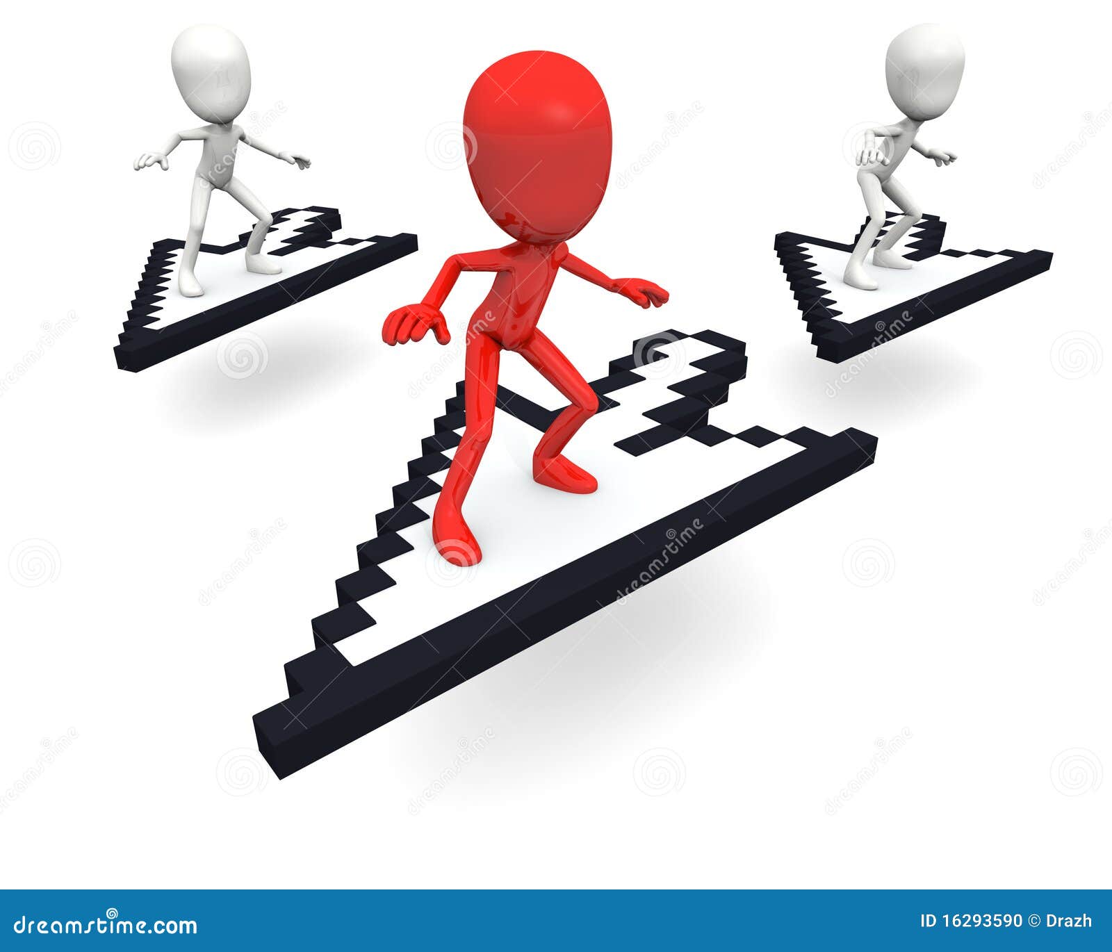 3D Click Competition stock illustration. Illustration of competition ...